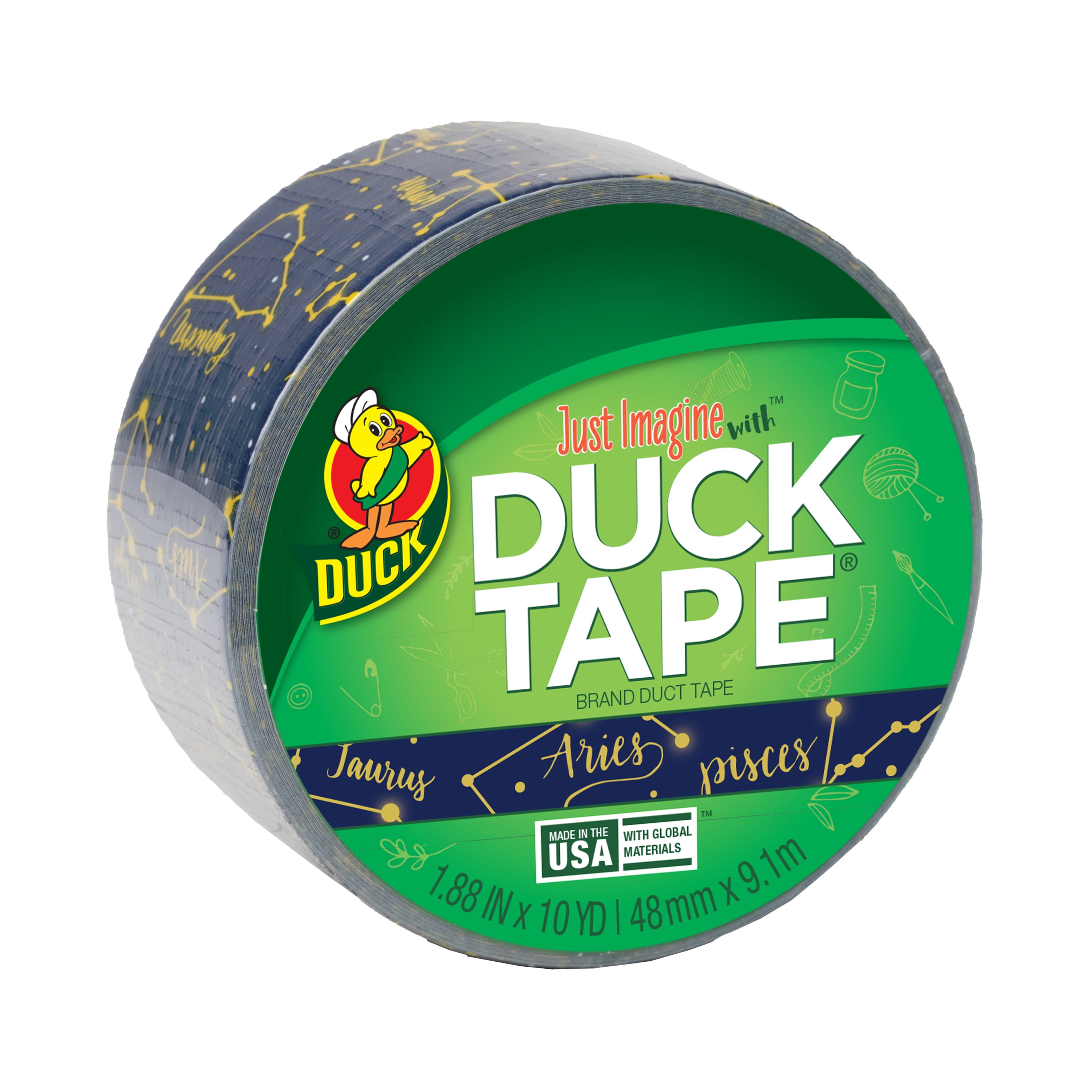 Printed Duck Tape Brand Duct Tape, 1.88 in. x 10 yd., Astrological ...