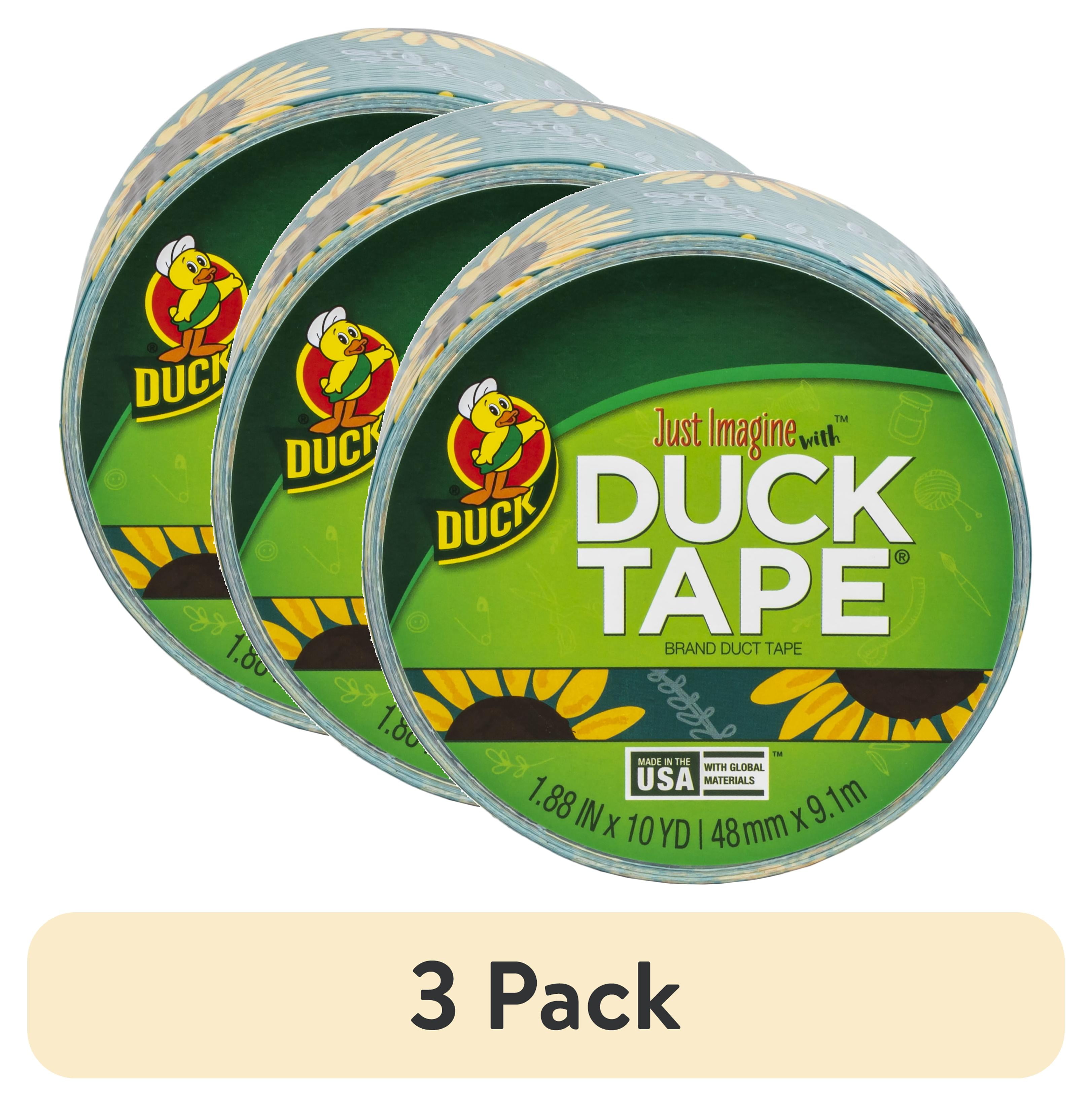 (3 pack) Duck Brand Printed Duct Tape Roll - Sunflowers 1.88 in. x 10 ...