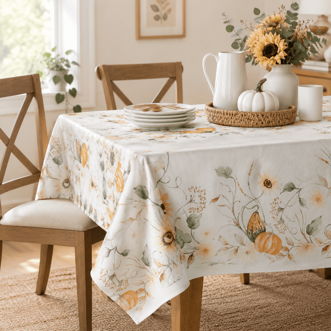 Printed Fall Tablecloth (bounty 60