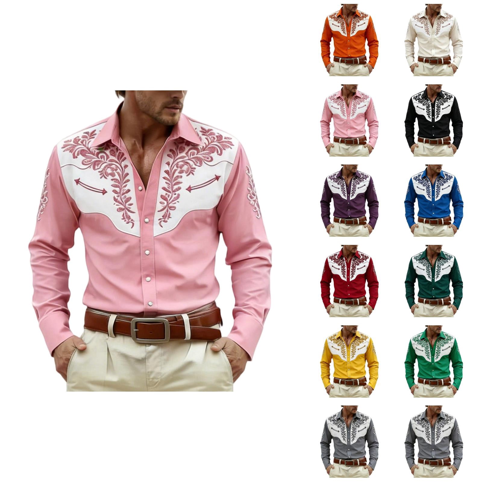 Printed Long Sleeve Shirt For Festival And Western Adventurer Style ...