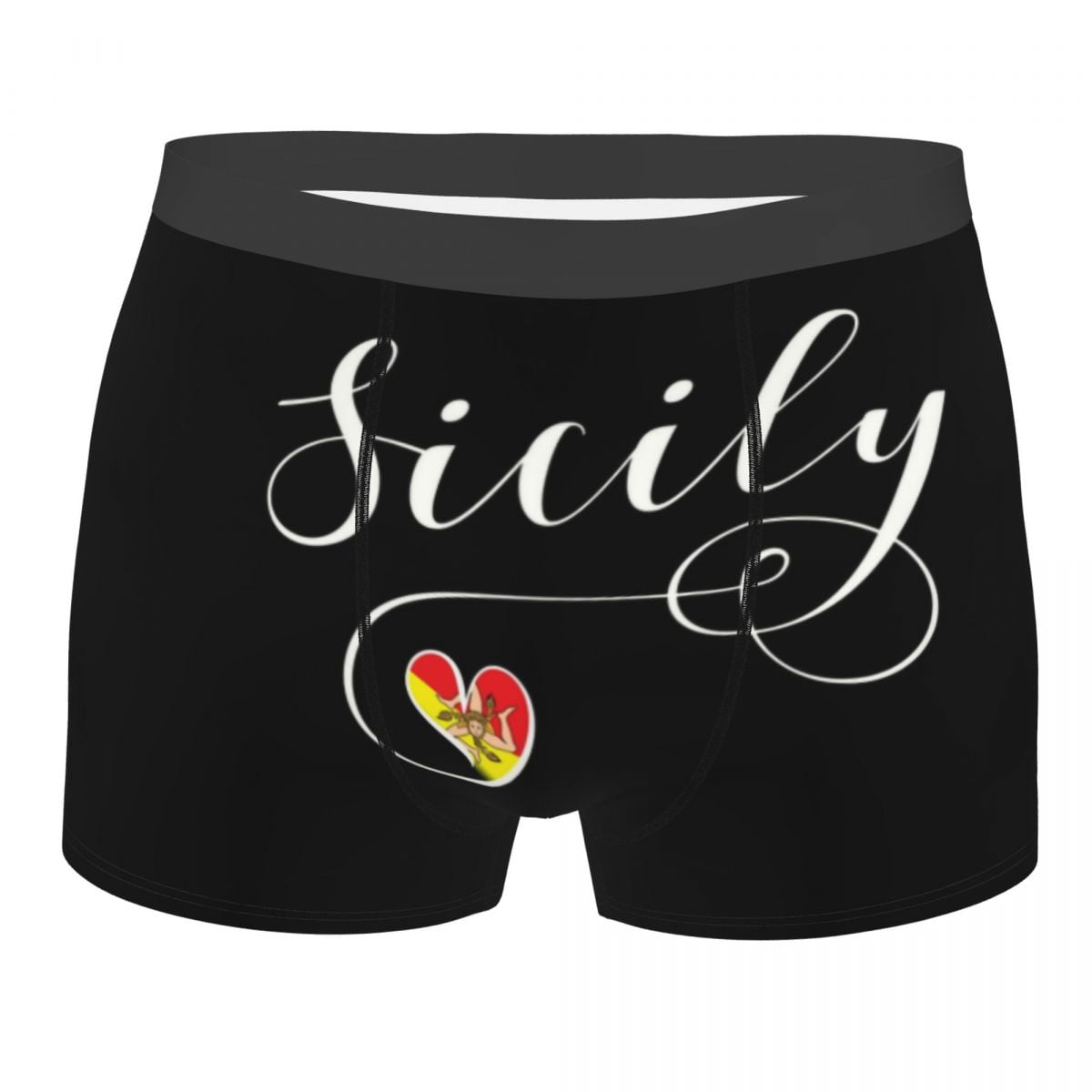 Printed Male Sexy Sicily Sicilia Flag Map Underwear Italian Sicilian ...