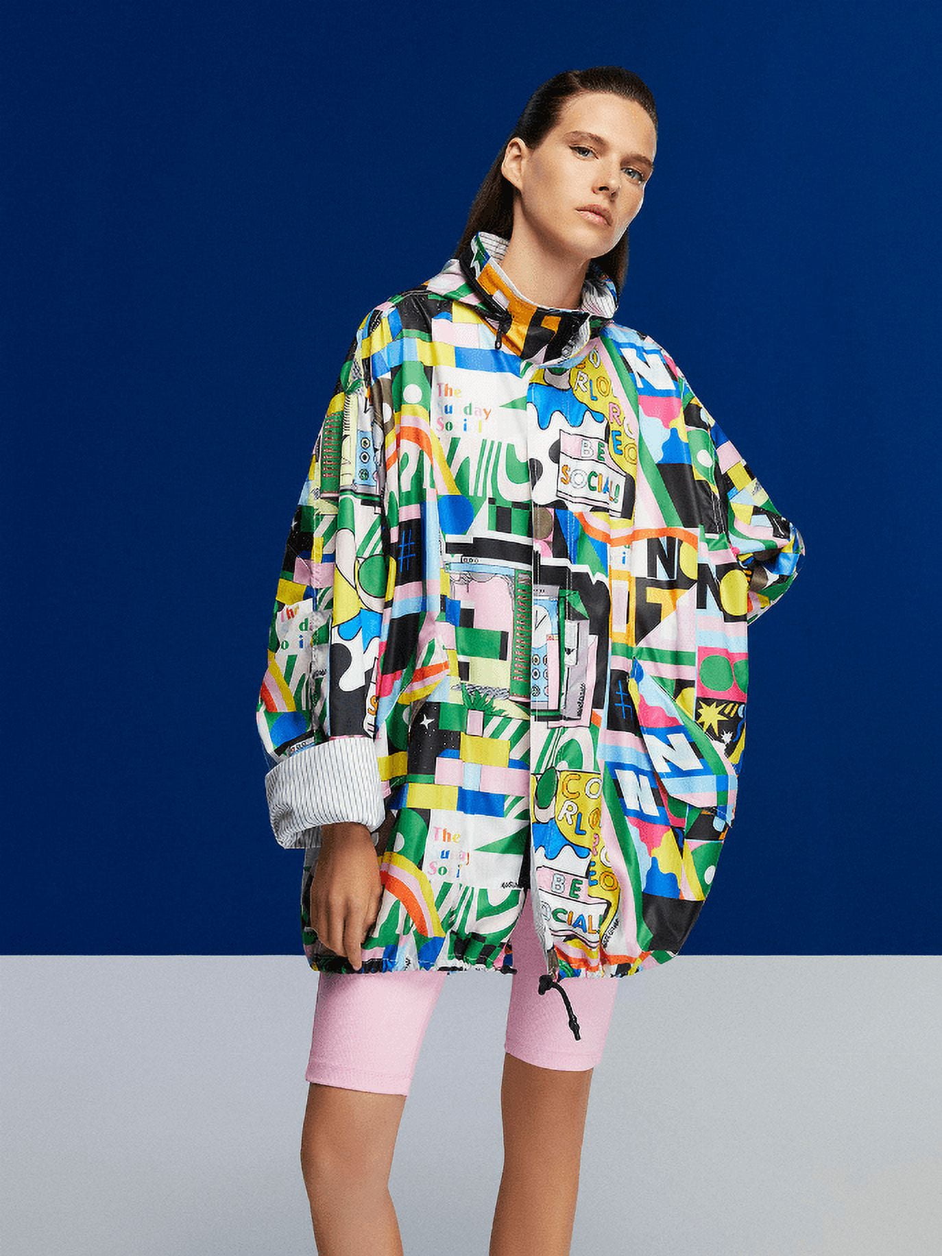 Printed Oversized Raincoat - Walmart.com