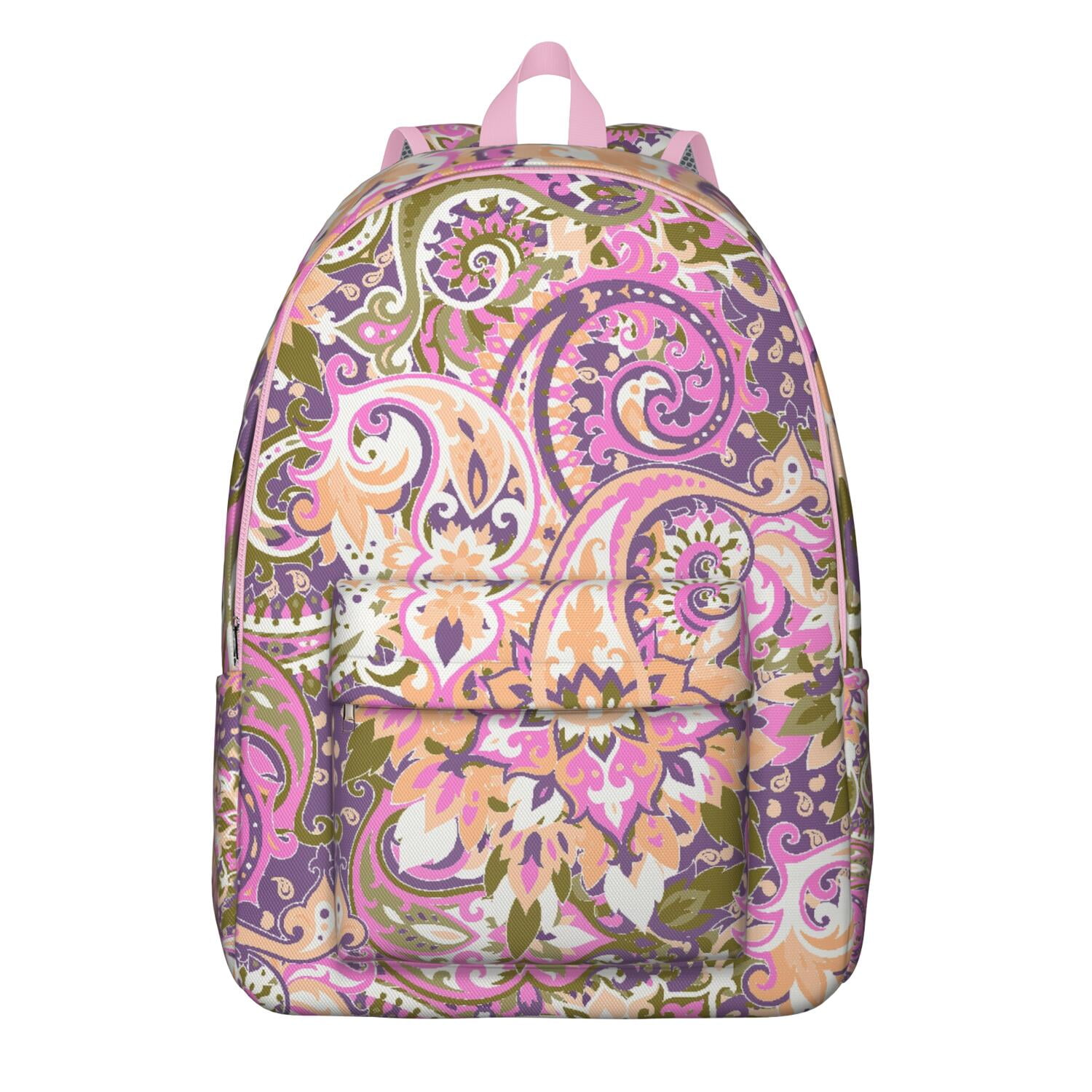 Printed Paisley School Backpack - Bohemian Flair Meets Functionality ...