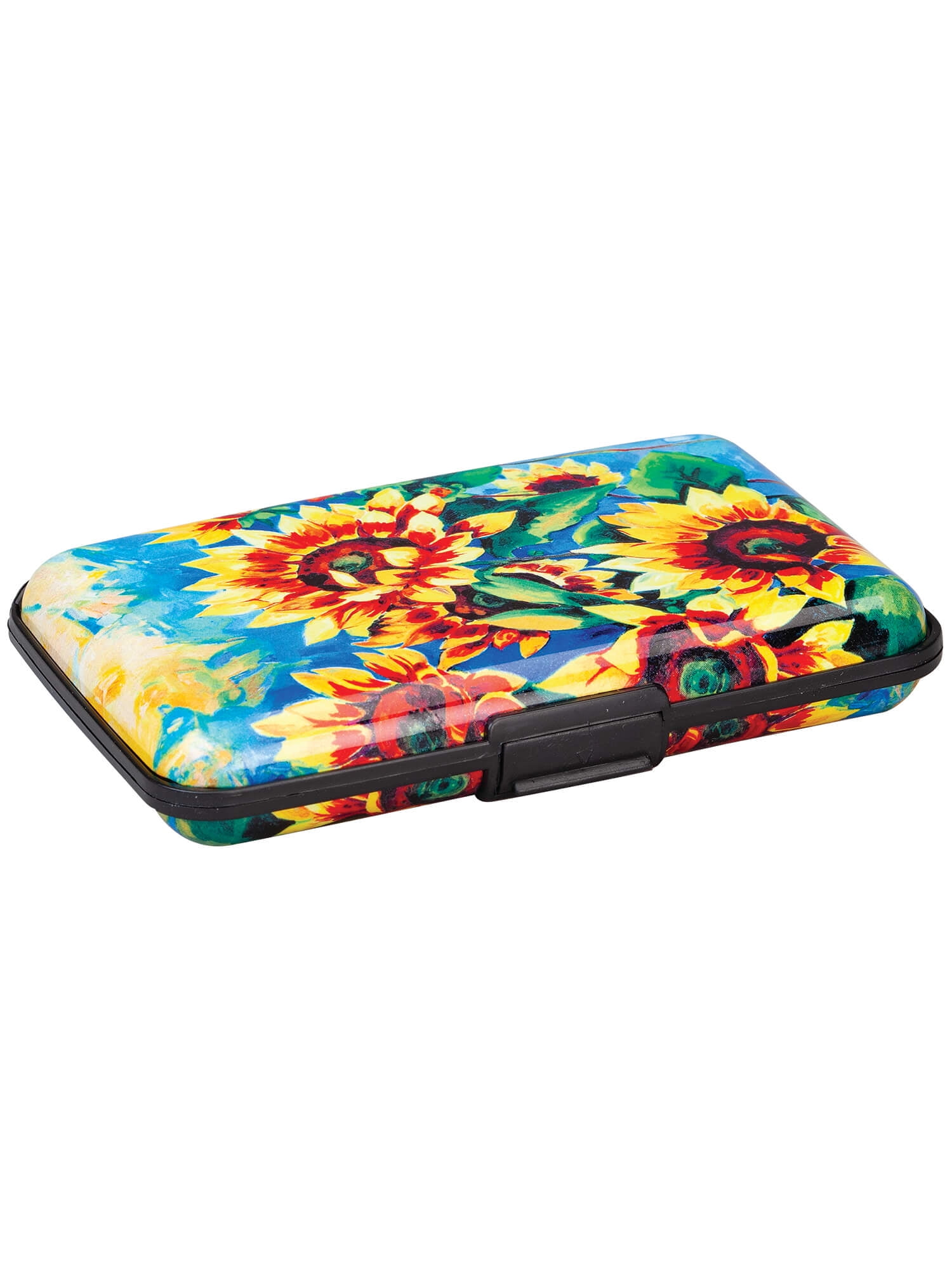 Walmart Sunflower Printed RFID Aluminum Credit Card Holder Wallet, Slim ...