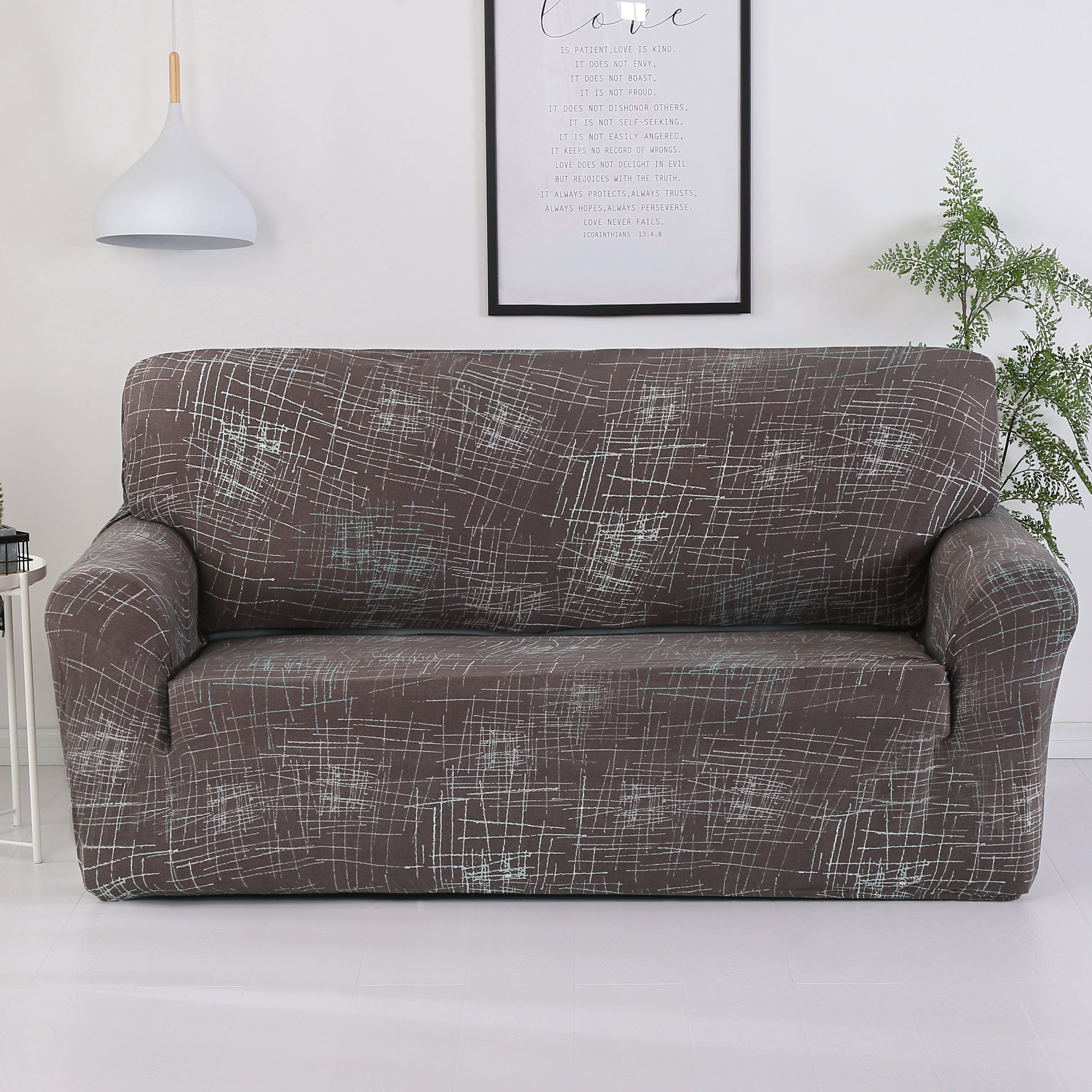 Printed Sofa Cover Elastic Sofa Cover for Living Room Corner Sofa L ...