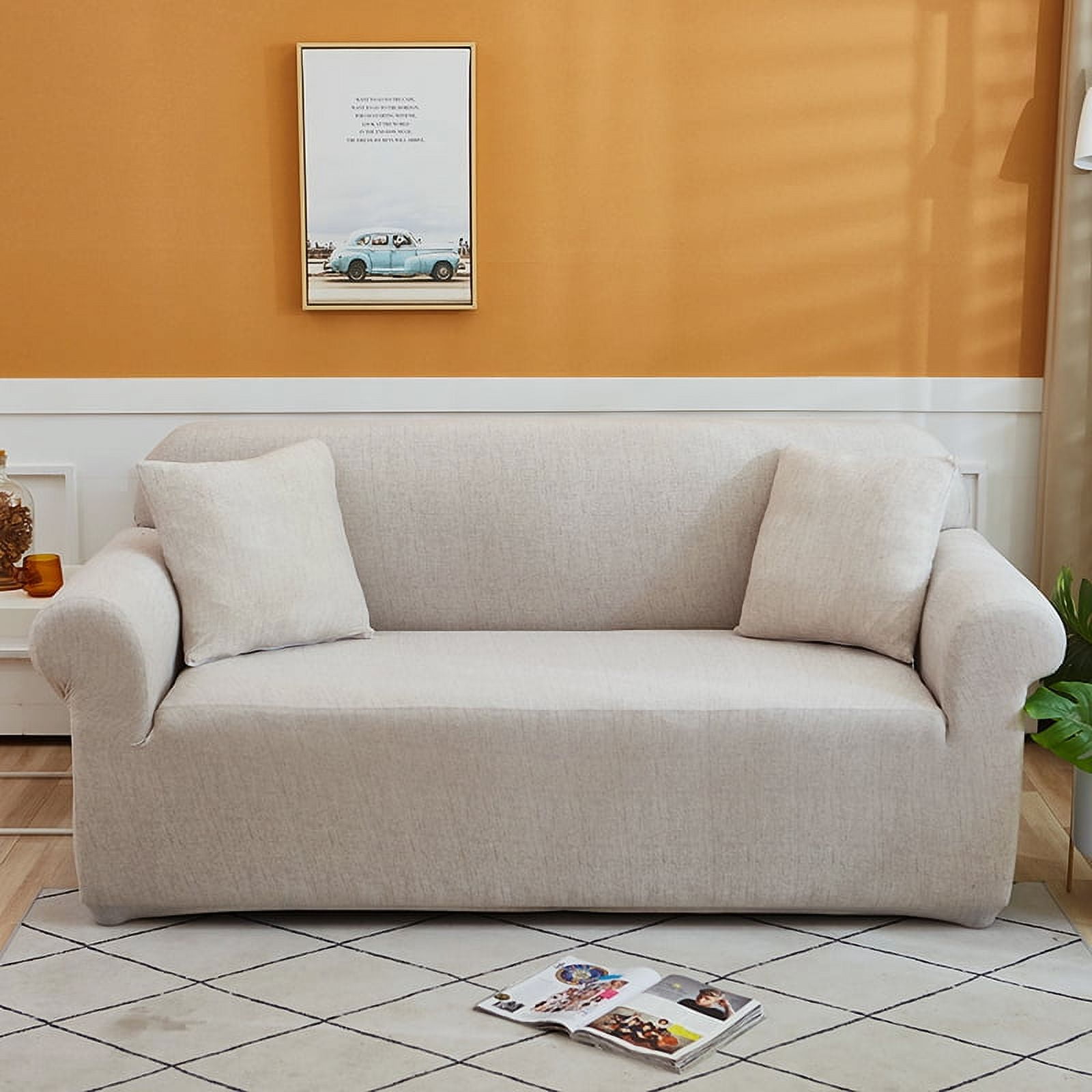 Printed Sofa Cover Elastic Sofa Cover for Living Room Corner Sofa L ...