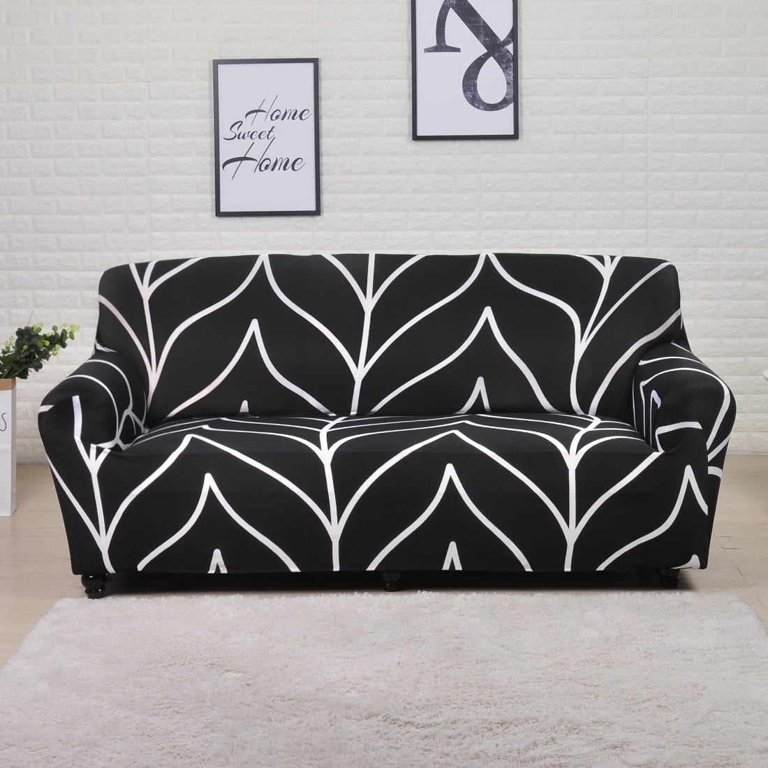 Printed Sofa Cover Elastic Sofa Cover for Living Room Corner Sofa L ...