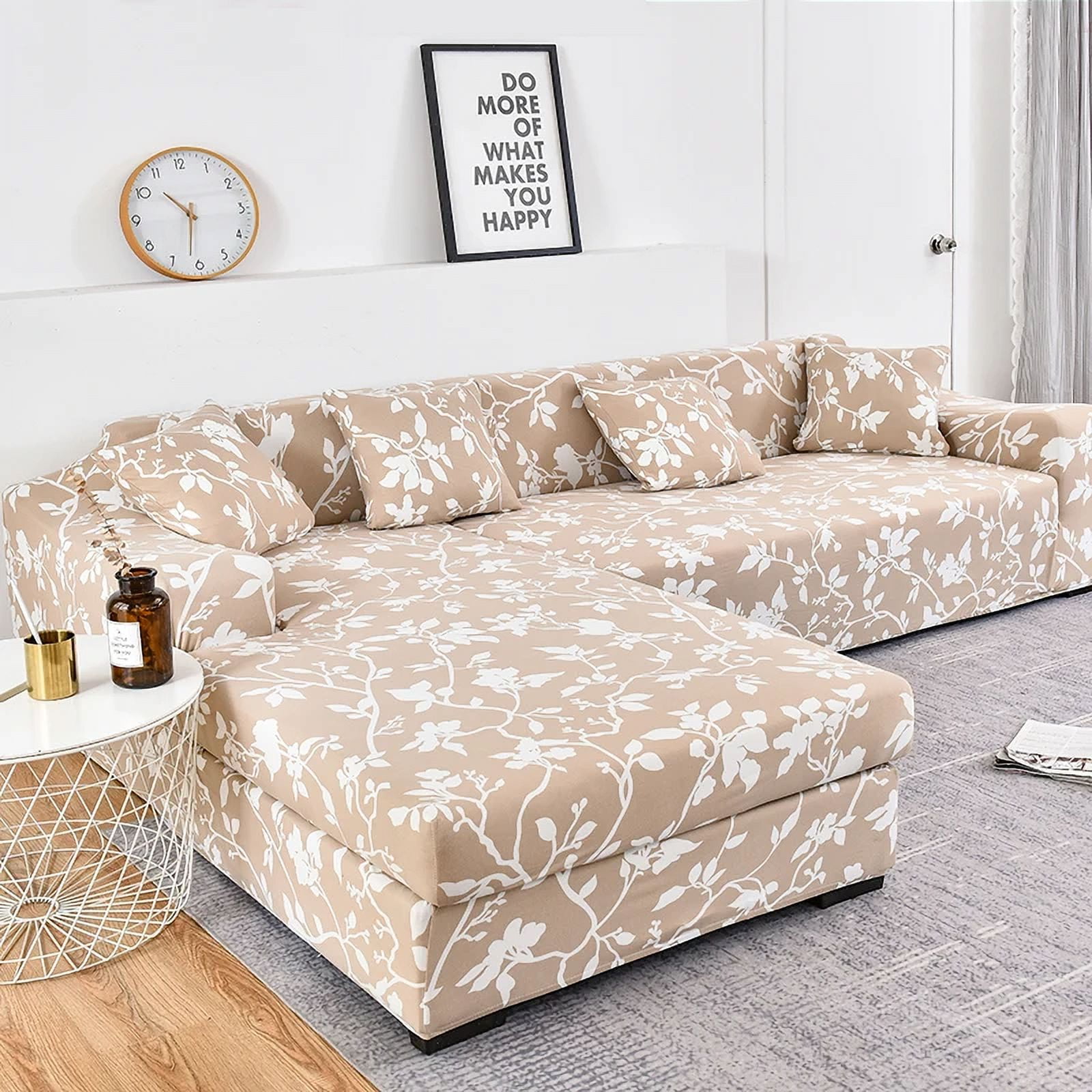 Printed Sofa Cover Elastic Stretch L-shape Sofa Needs Order Sofa Covers ...