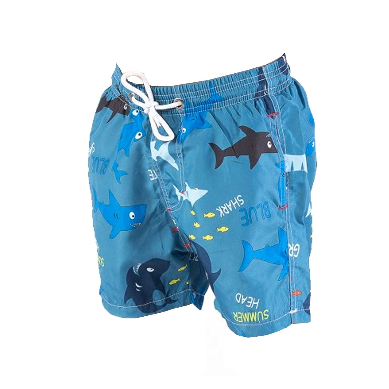 Printed, Solid & Fluorescent Colored Quick Dry Swim Shorts for Boys and ...