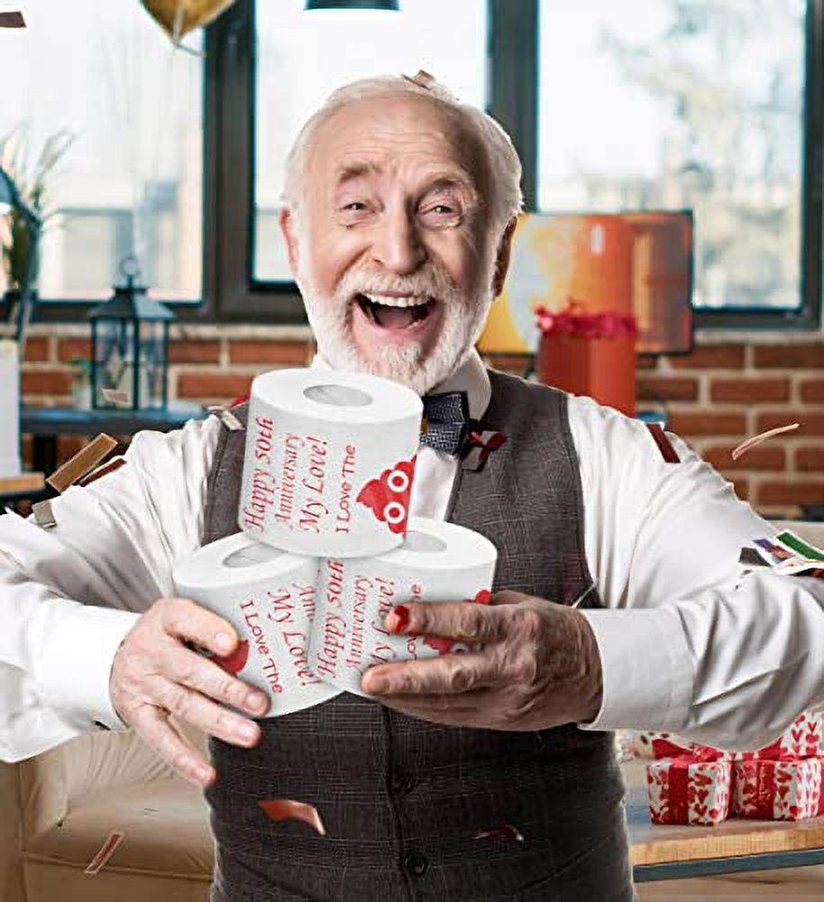 Printed TP Happy 50th Anniversary My Love Toilet Paper Gift - Funny ...