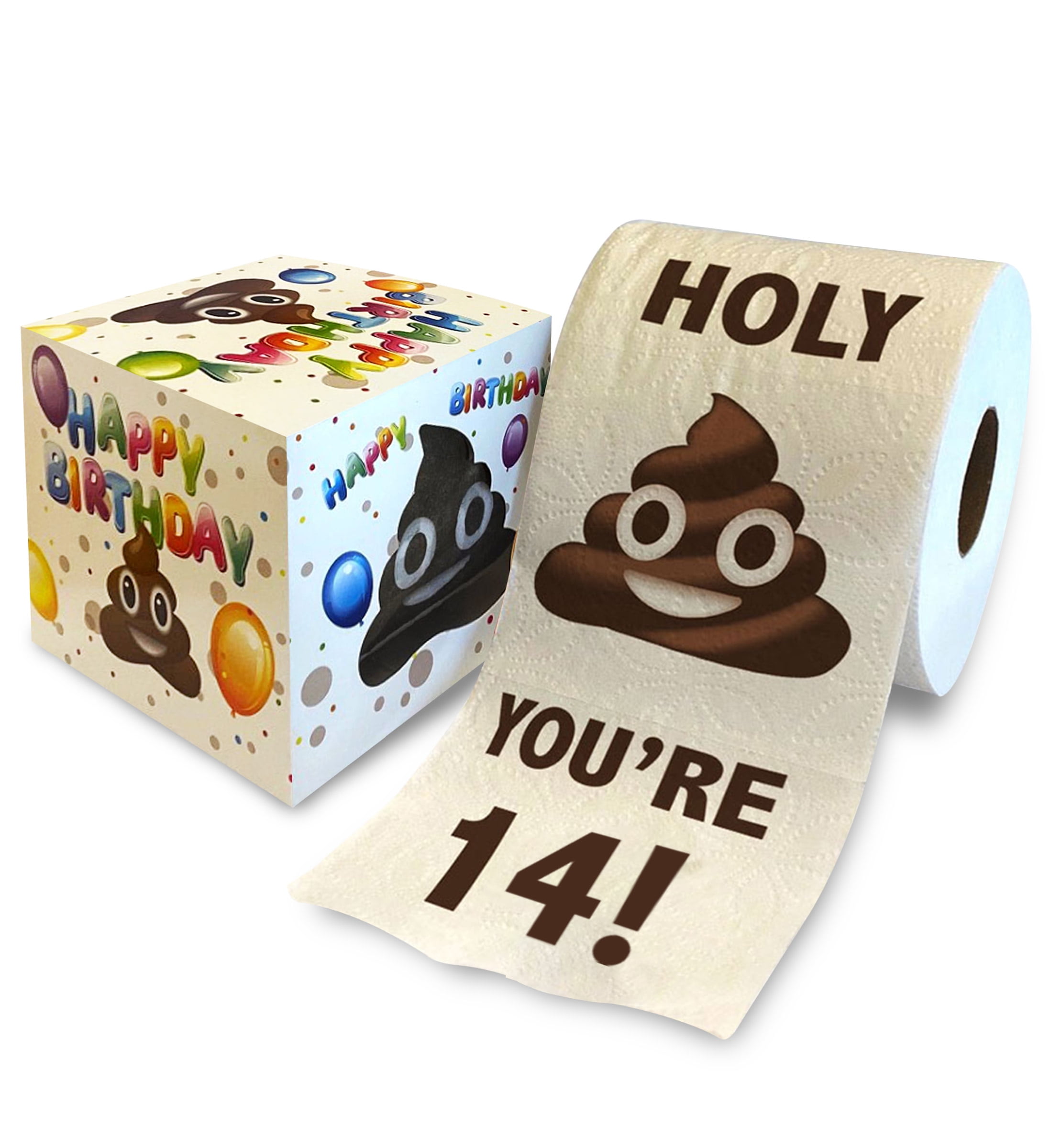 Printed TP Holy Poop You're 14 Printed Toilet Paper Gag Gift – Happy ...