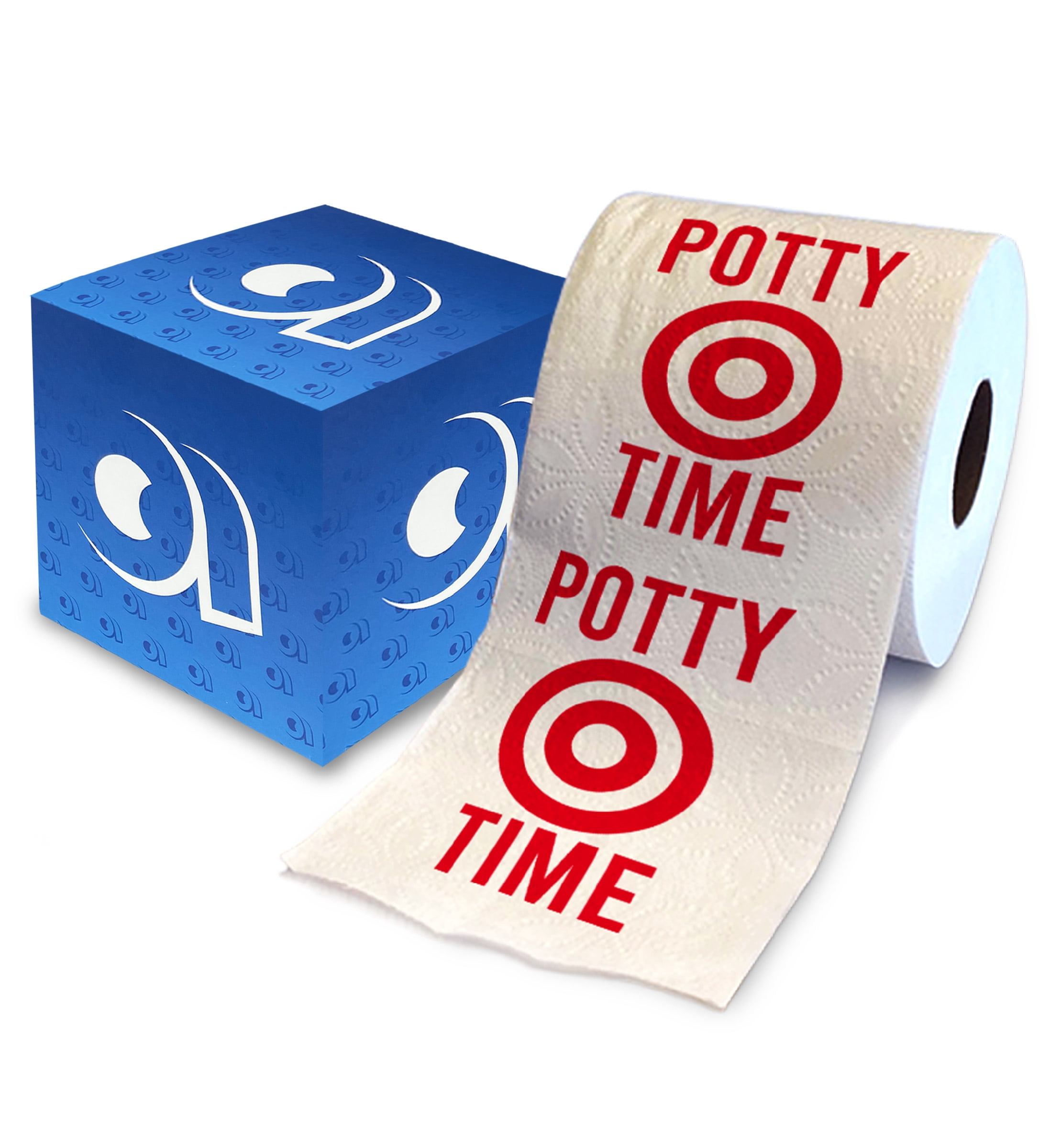 Printed TP Potty Time Bulls Eye Printed Toilet Paper Gag Gift – Funny ...