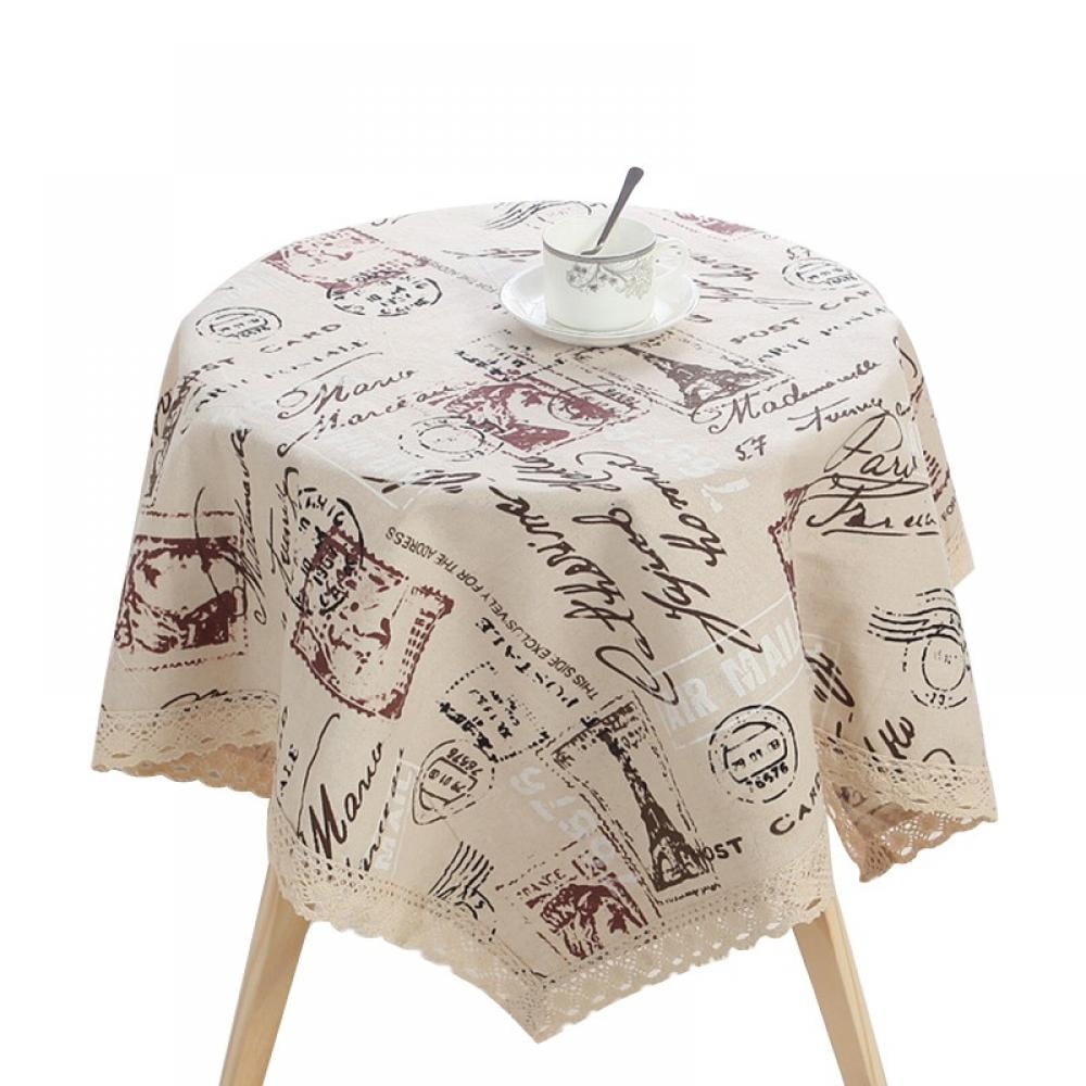 Printed Tablecloths Cotton Linen Coffee Table Dining Cover Table Cloth ...