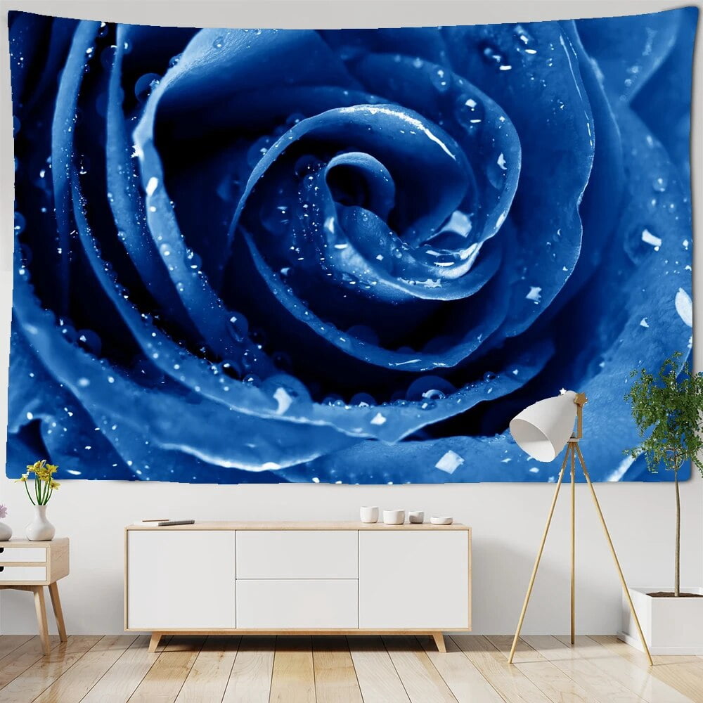 Printed Tapestry Flower Rose Tapestry Wall Hanging Hippie Mandala ...