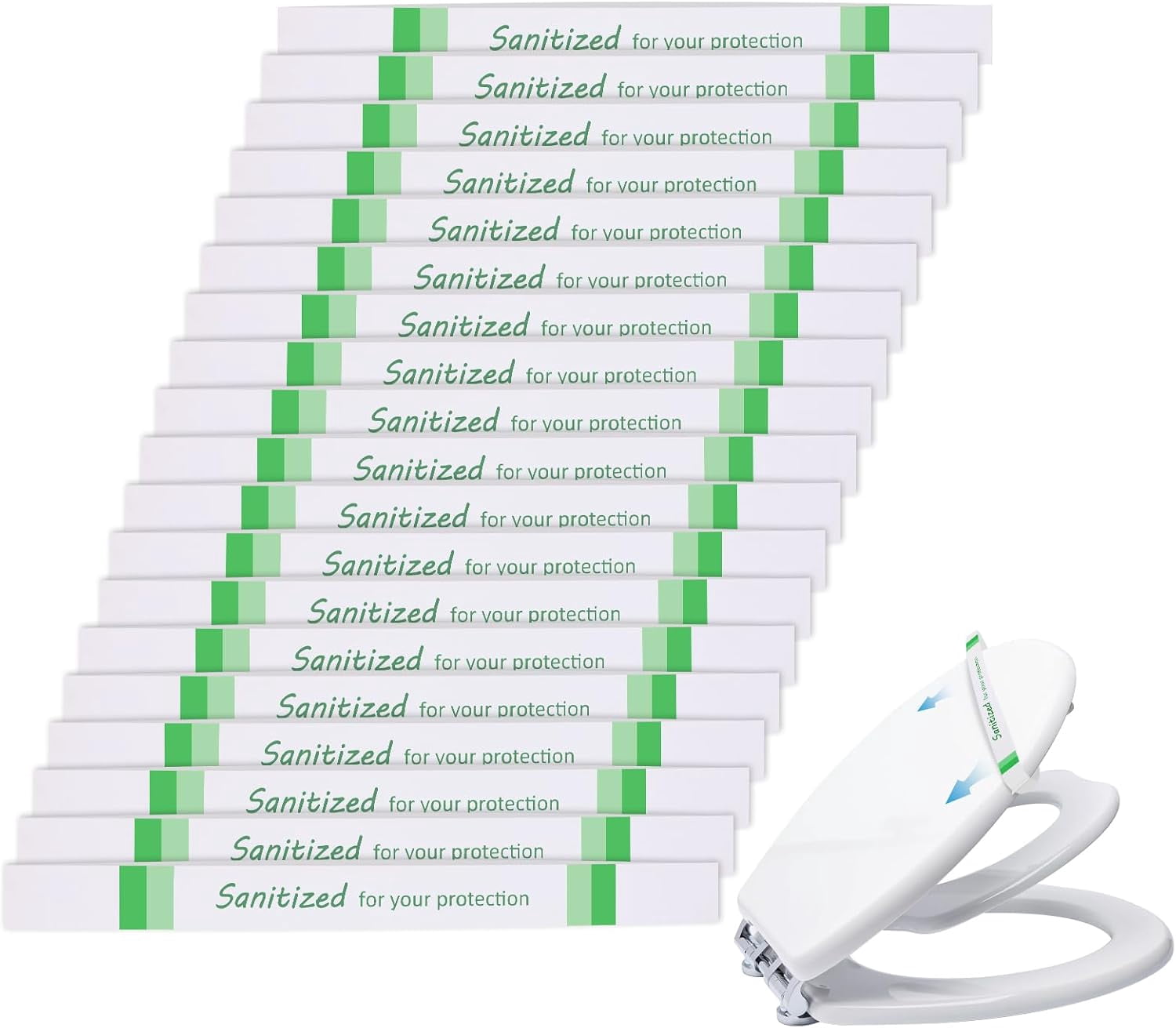 Printed Toilet Seat Band,toilet seat strips,Paper,(Case of 1000),16.5 ...