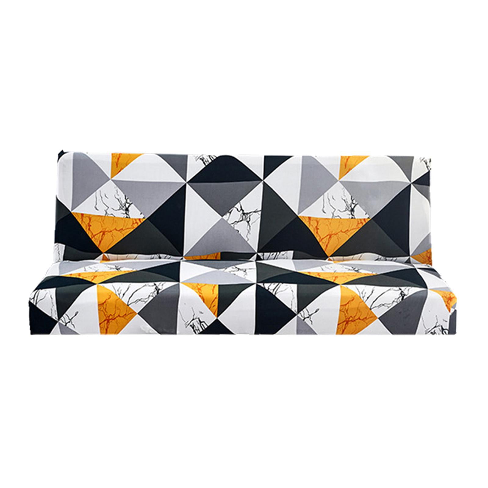 Printed futon cover, polyester furniture protection, elastic polyester ...