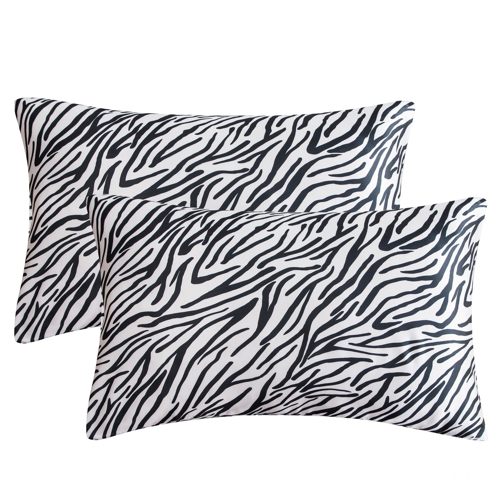 Printeds Satins Pillow Covers Set Soft and Silkys Feel Envelope Closure ...