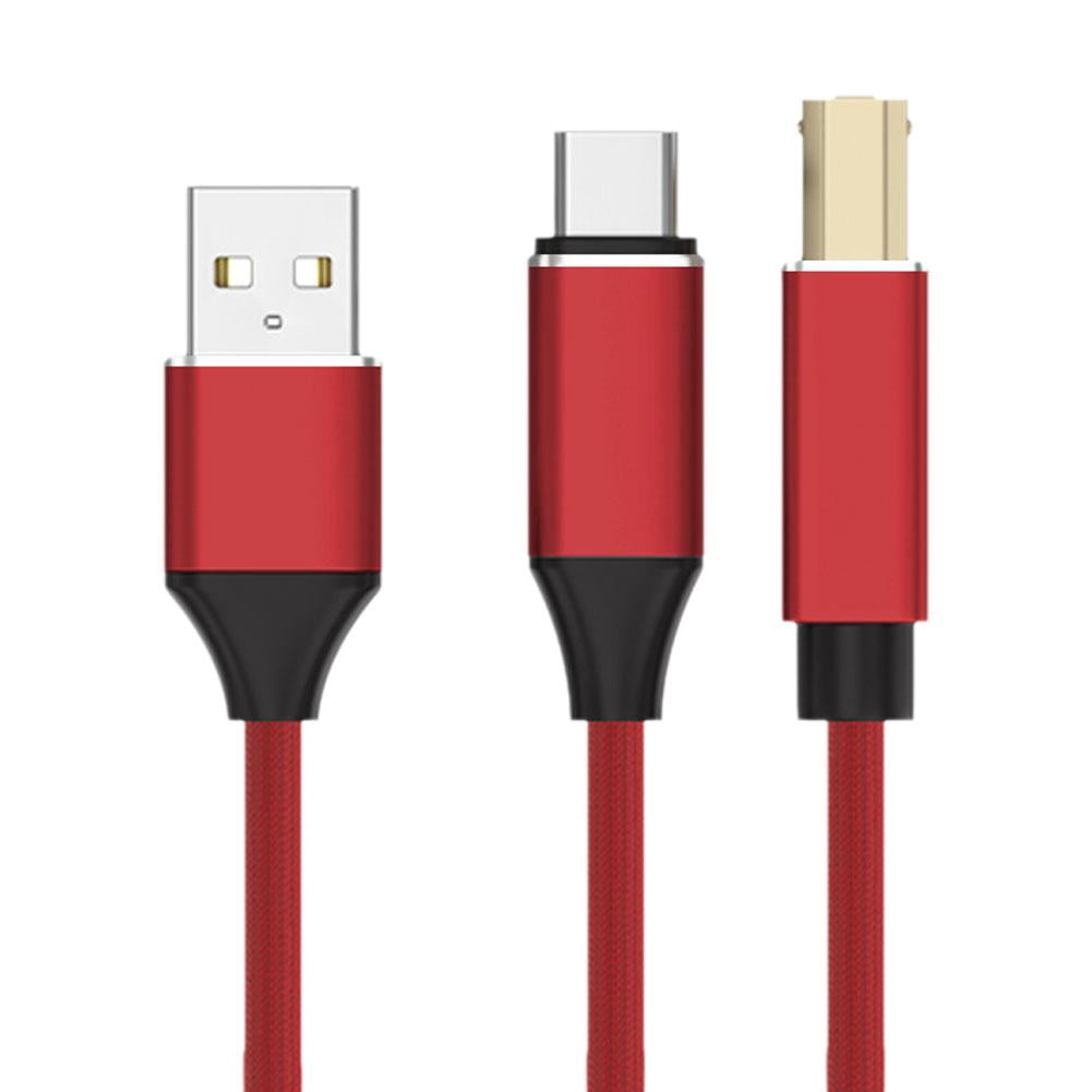 Printer Adapter Cable Multi-purpose Conversion Type-C, USB-A and USB-B ...