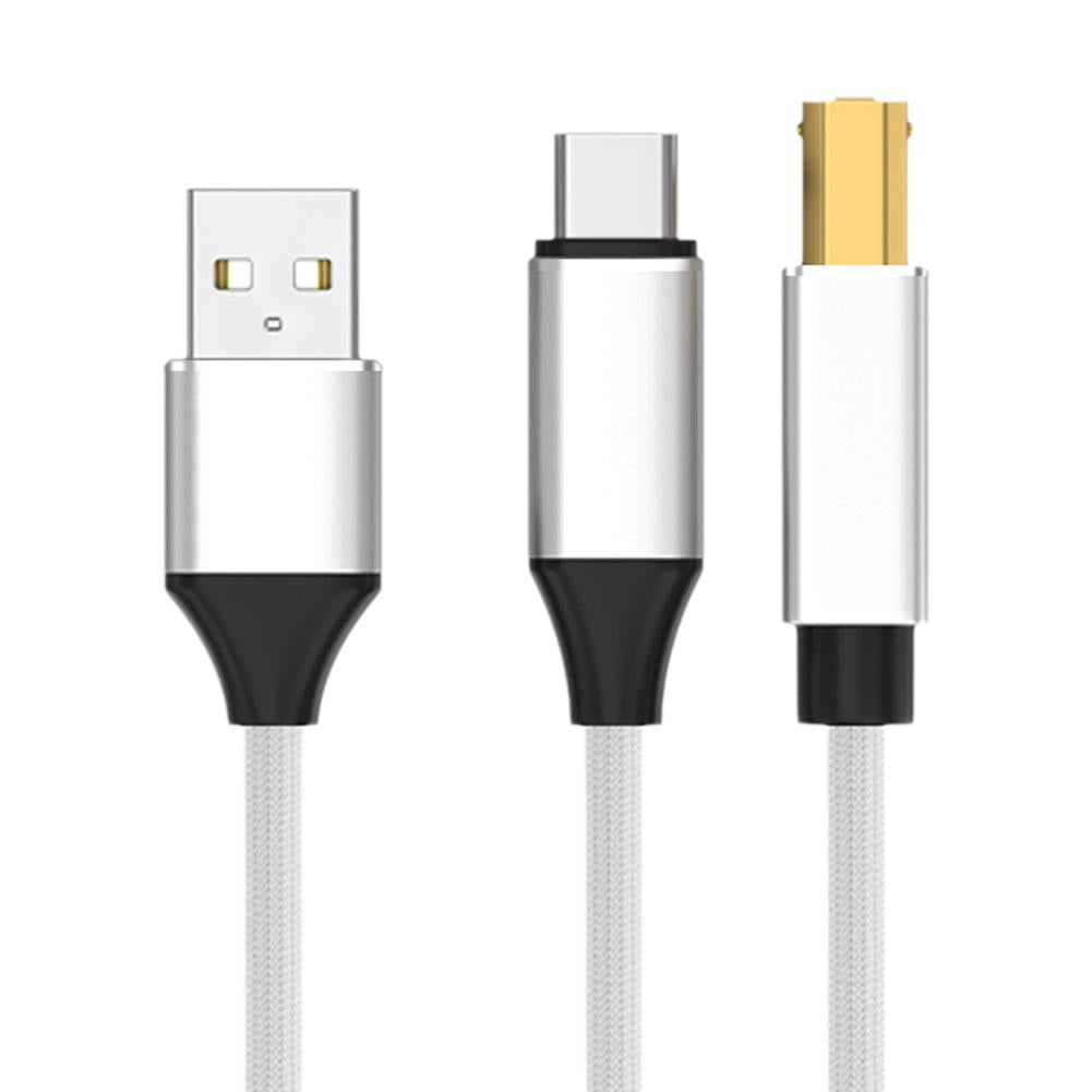 Printer Adapter Cable Multi purpose Conversion Type C USB A and USB B ...