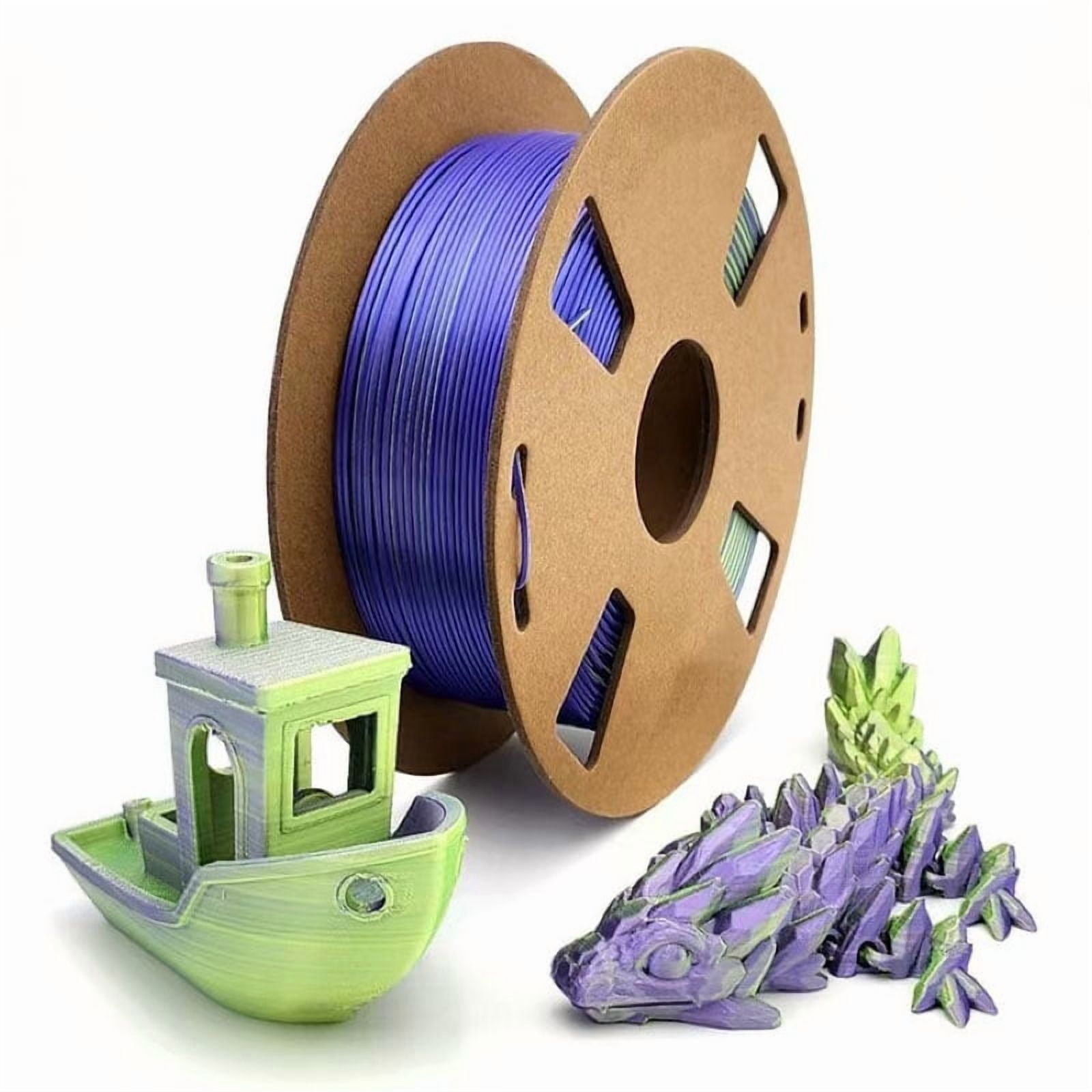 Printer Filament 1.75mm,Tri-Colors PLA Filament,Shiny Coextruded PLA ...