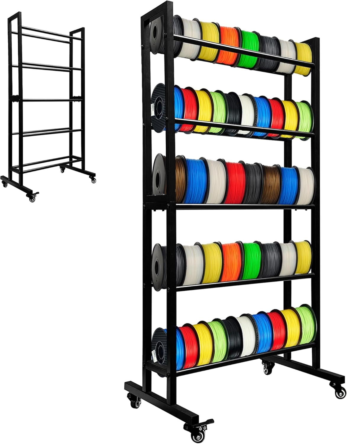 Printer Filament Storage Rack, Rolling Filament Spool Holders Racks ...
