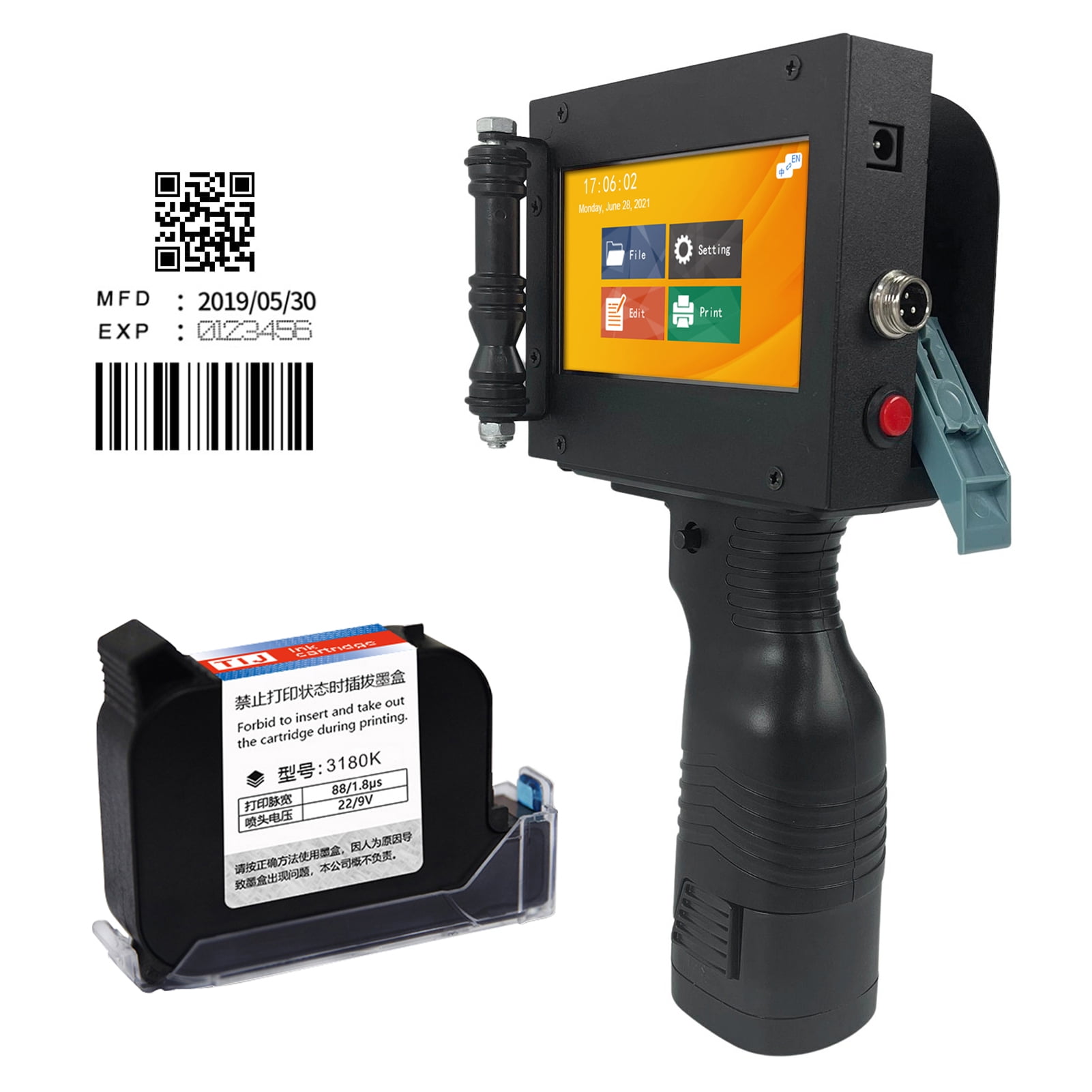 Printer,Handheld Printer With 4.3 Inch Printer With Portable Printer ...