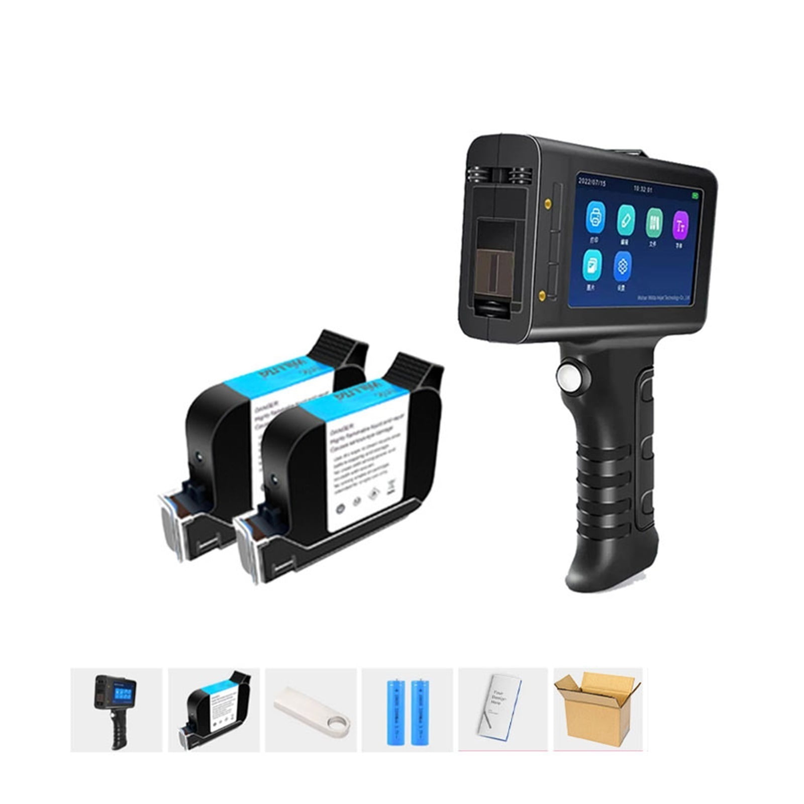 Printer Jet, 12.7mm Label Printer Smart Handheld Inkjet Printer Qr Bar ...