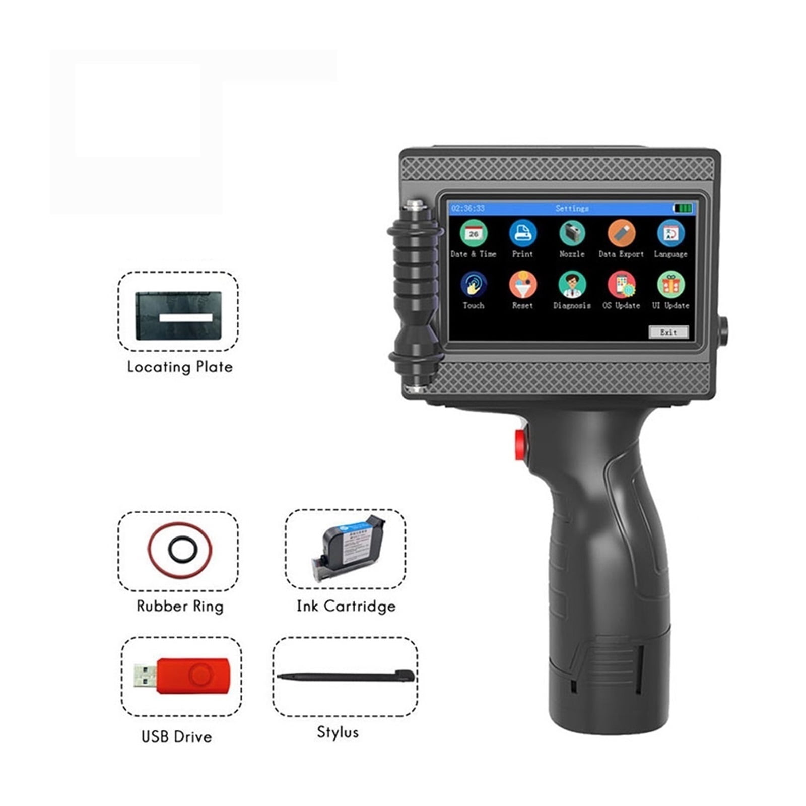 Printer Jet, 12.7mm Smart Handheld Inkjet Printer, Label Encoding QR ...