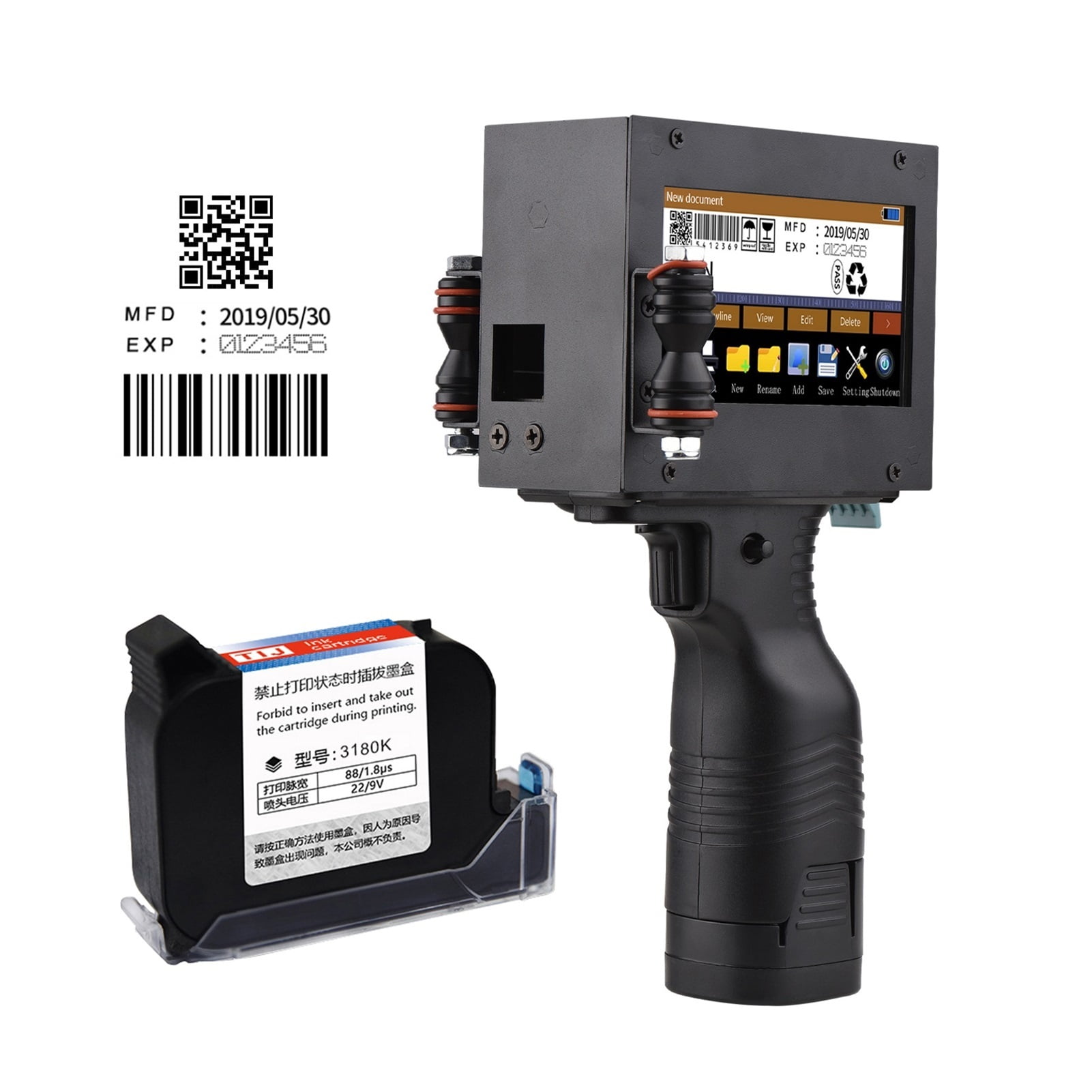 Printer Jet, Handheld Printer Portable Inkjet Printer 2D Code Printer ...