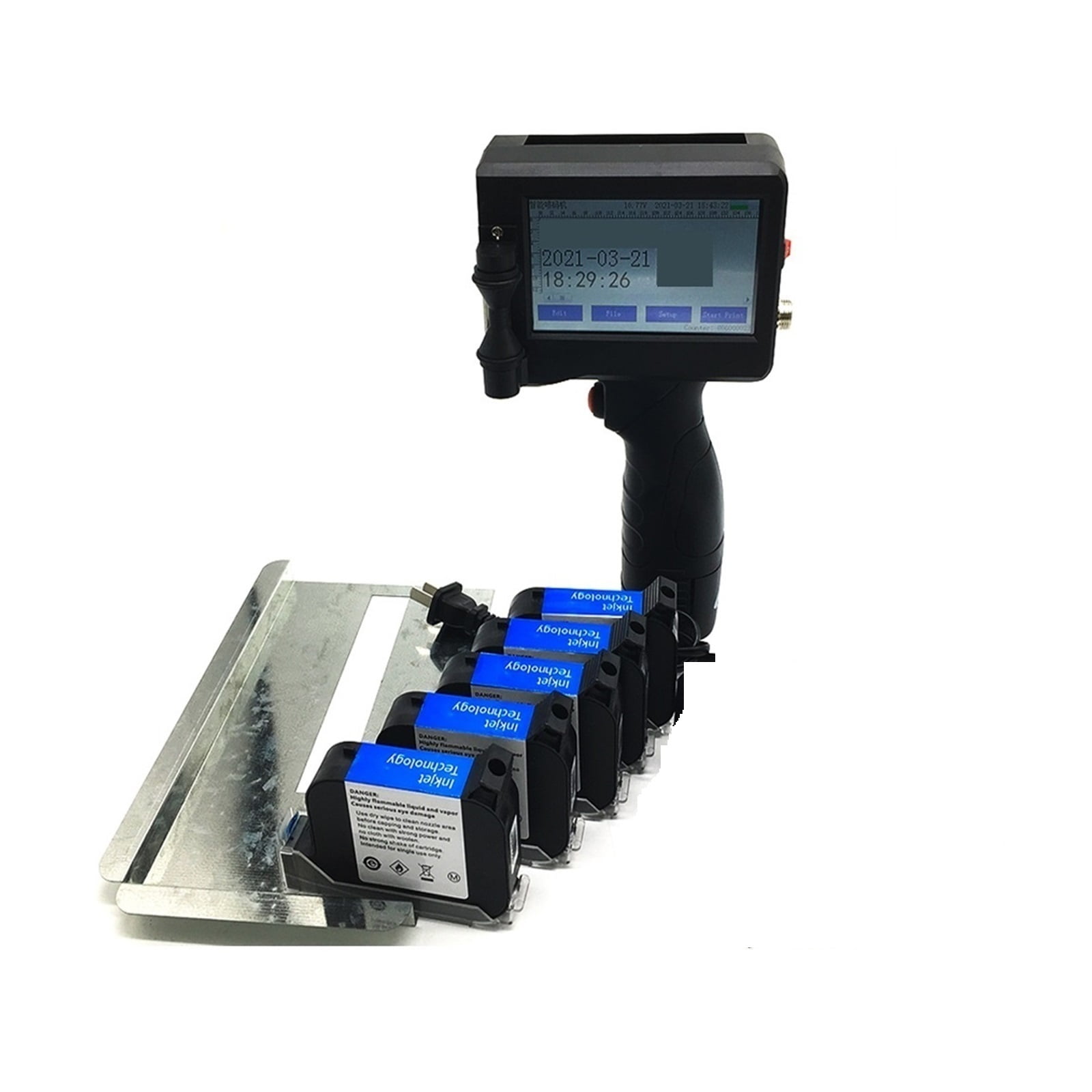 Printer Jet, Touch Handheld Inkjet Printer Coder Label Printer QR/Barcode/Date/Logo 12.7mm Fast ...