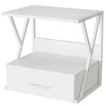 Printer Stand For Desk With Storage Drawer, 2 Tier Desktop Or Under ...