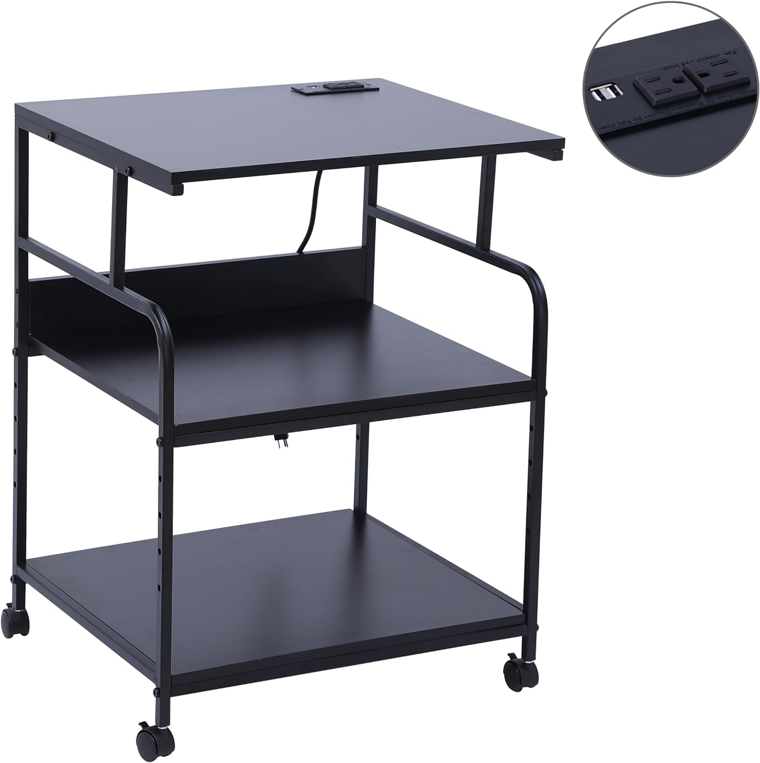Printer Stand, Large Printer Table, Printer Stand with Storage, Printer ...