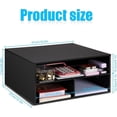 Printer Stand Shelf with Storage Wood Desk Paper Organzier for Home ...