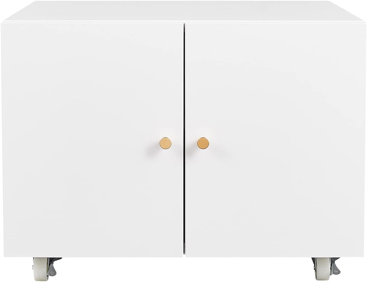 Printer Stand with Storage, Copier Printer Cabinet with 2 Doors Mobile ...