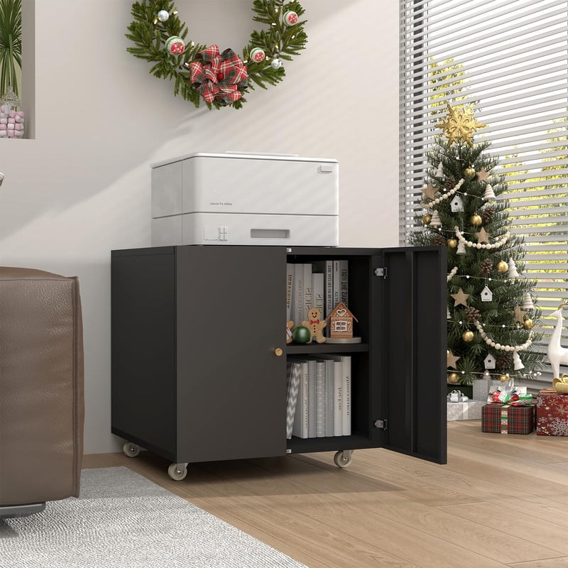 Printer Stand with Storage, Lateral File Cabinet with Adjustable Shelf ...