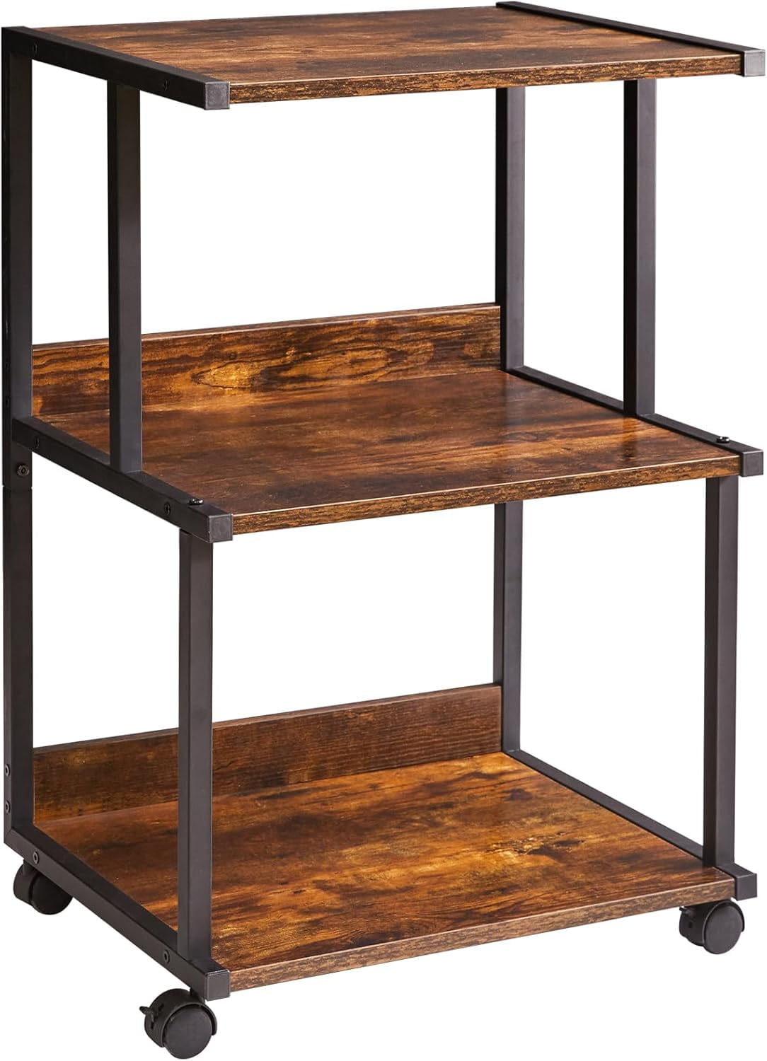 Printer Stand with Storage Shelf,3 Tier Printer Table with Wheels ...