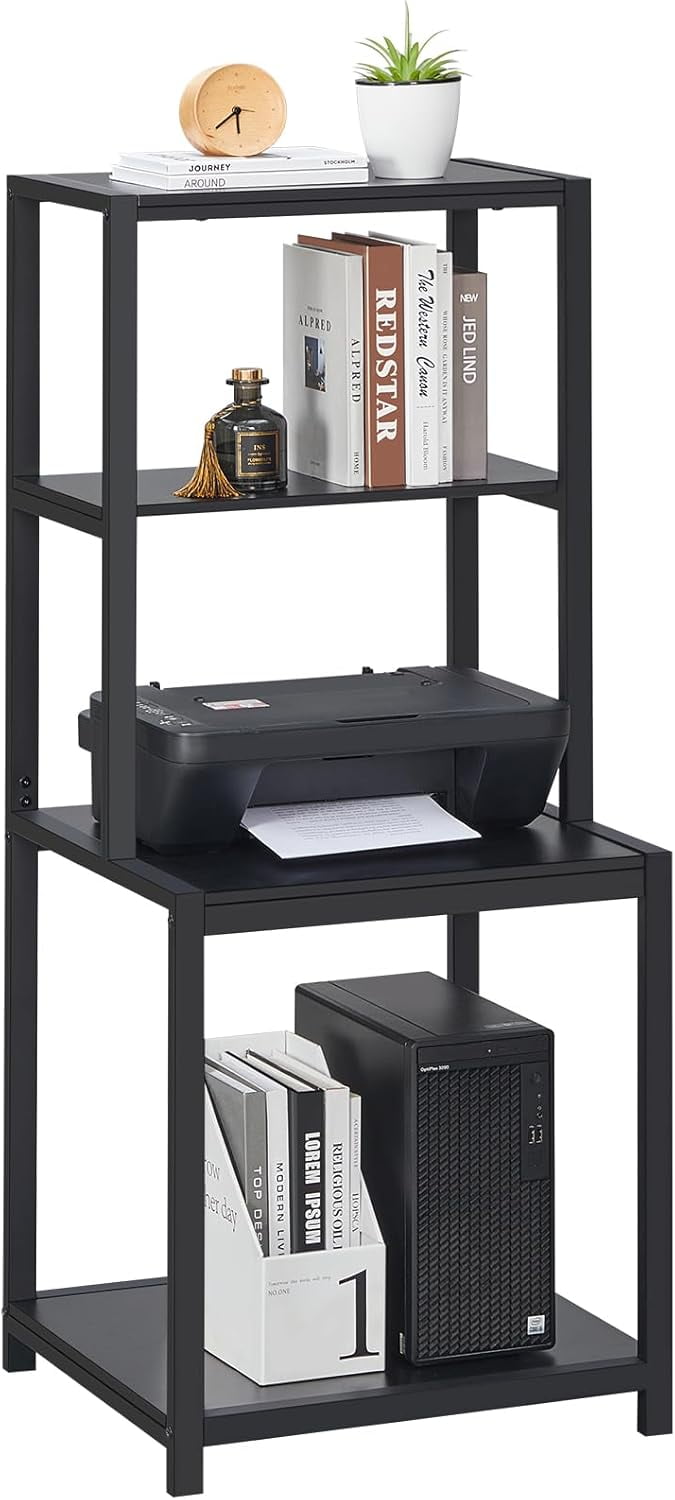Printer Stand with Storage Shelf, 49.2 inch Large Tall 4 Tier Printer ...