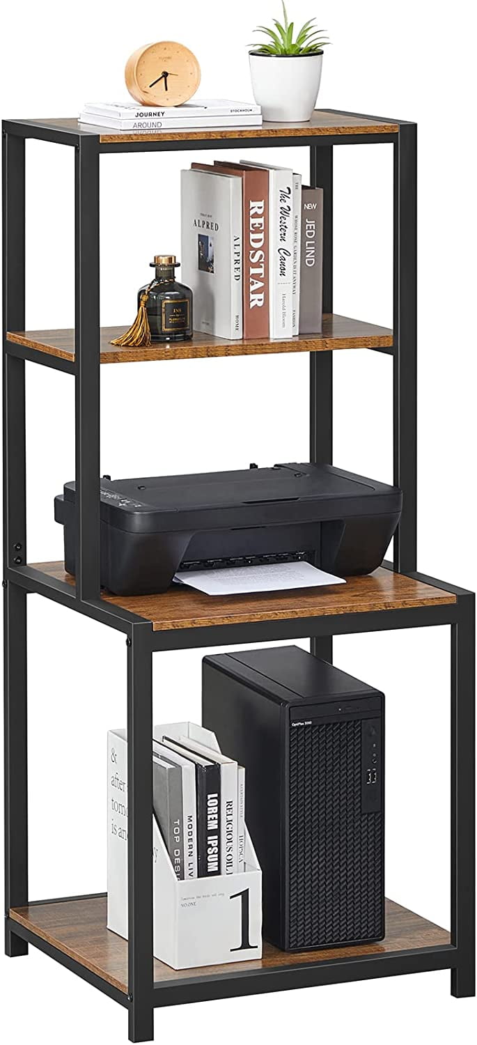 Printer Stand with Storage Shelf, 49.2 inch Large Tall 4 Tier Printer ...