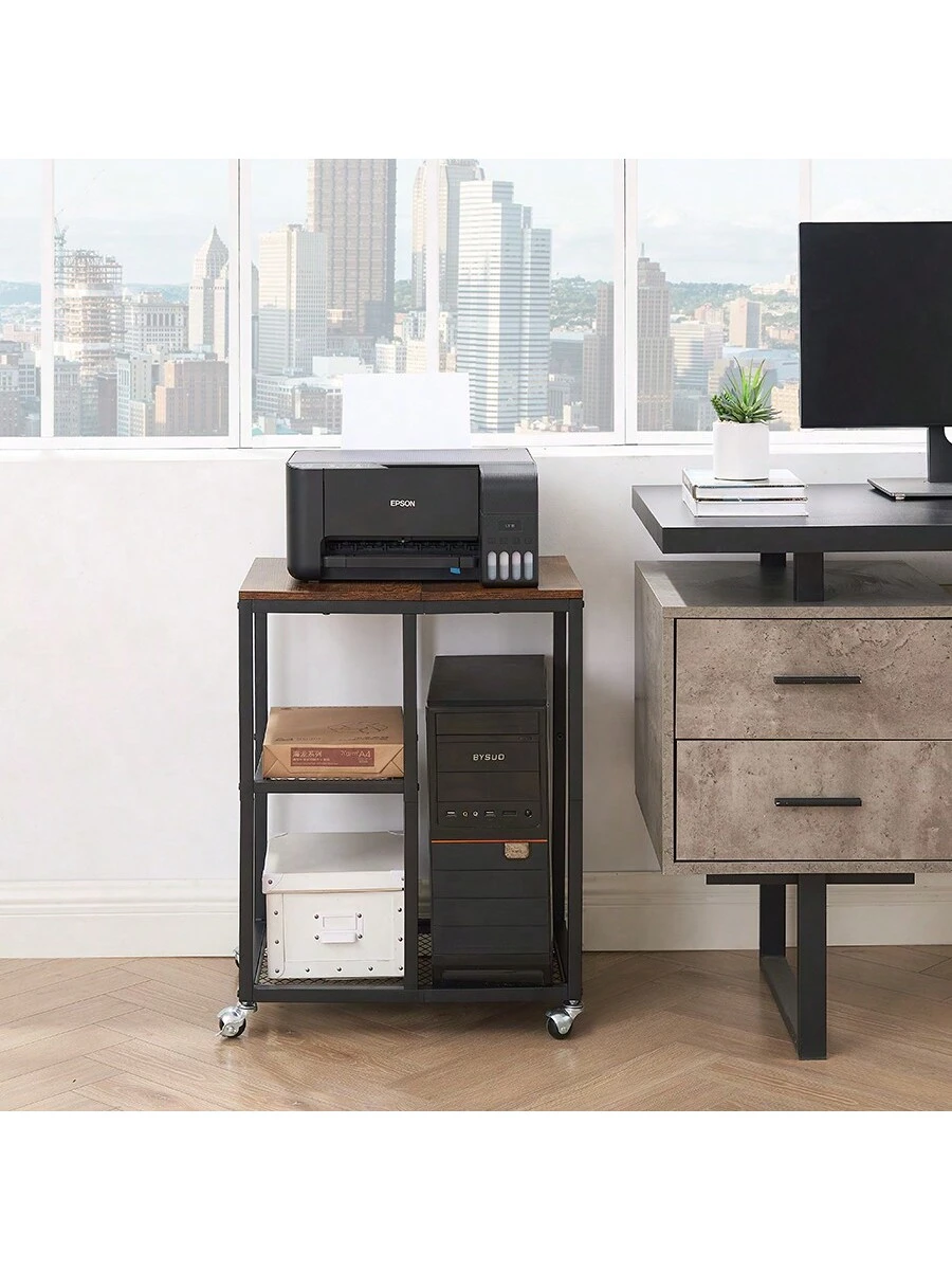 Printer Stand With Storage Shelf For Home Office Storage, Printer Table ...