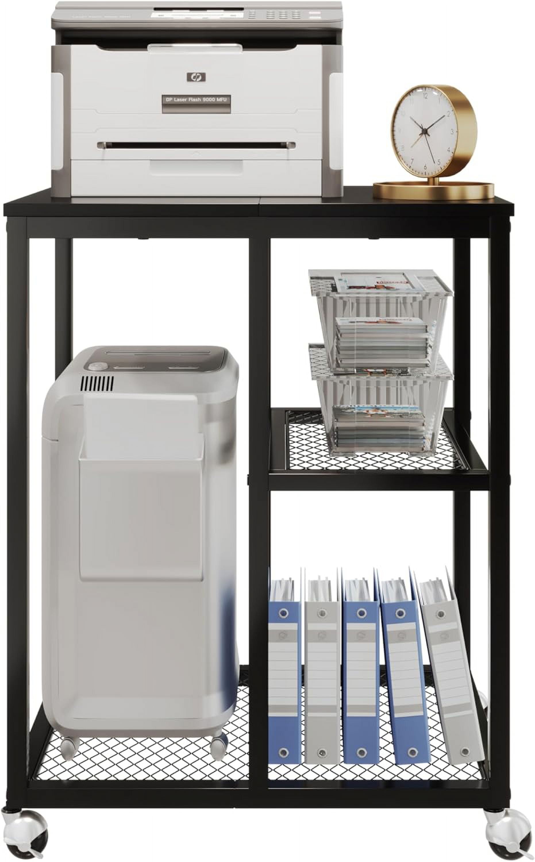 Printer Stand with Storage Shelf for Home Office Storage, Printer Table ...