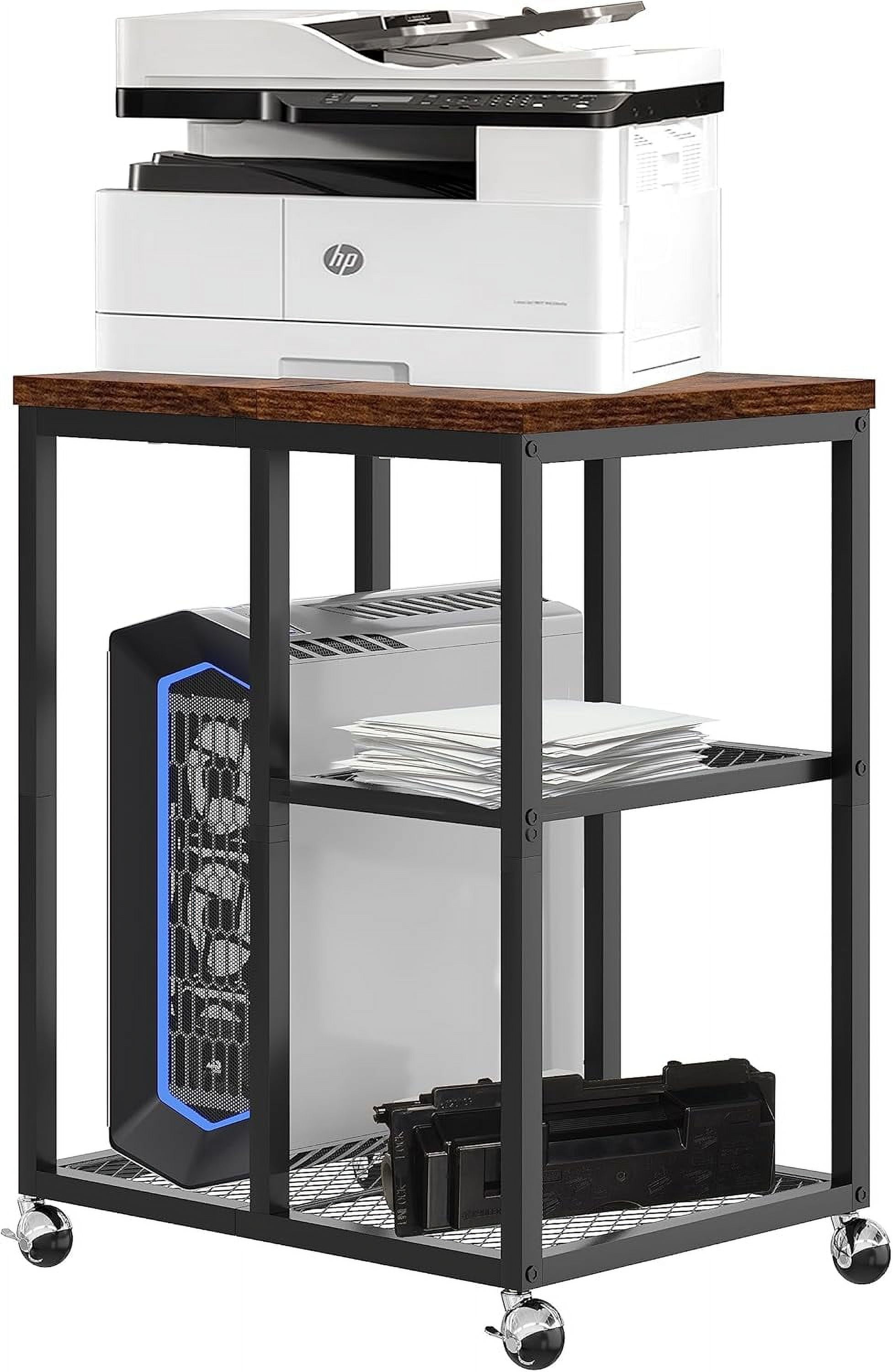 Printer Stand with Storage Shelf for Home Office Storage, Printer Table ...