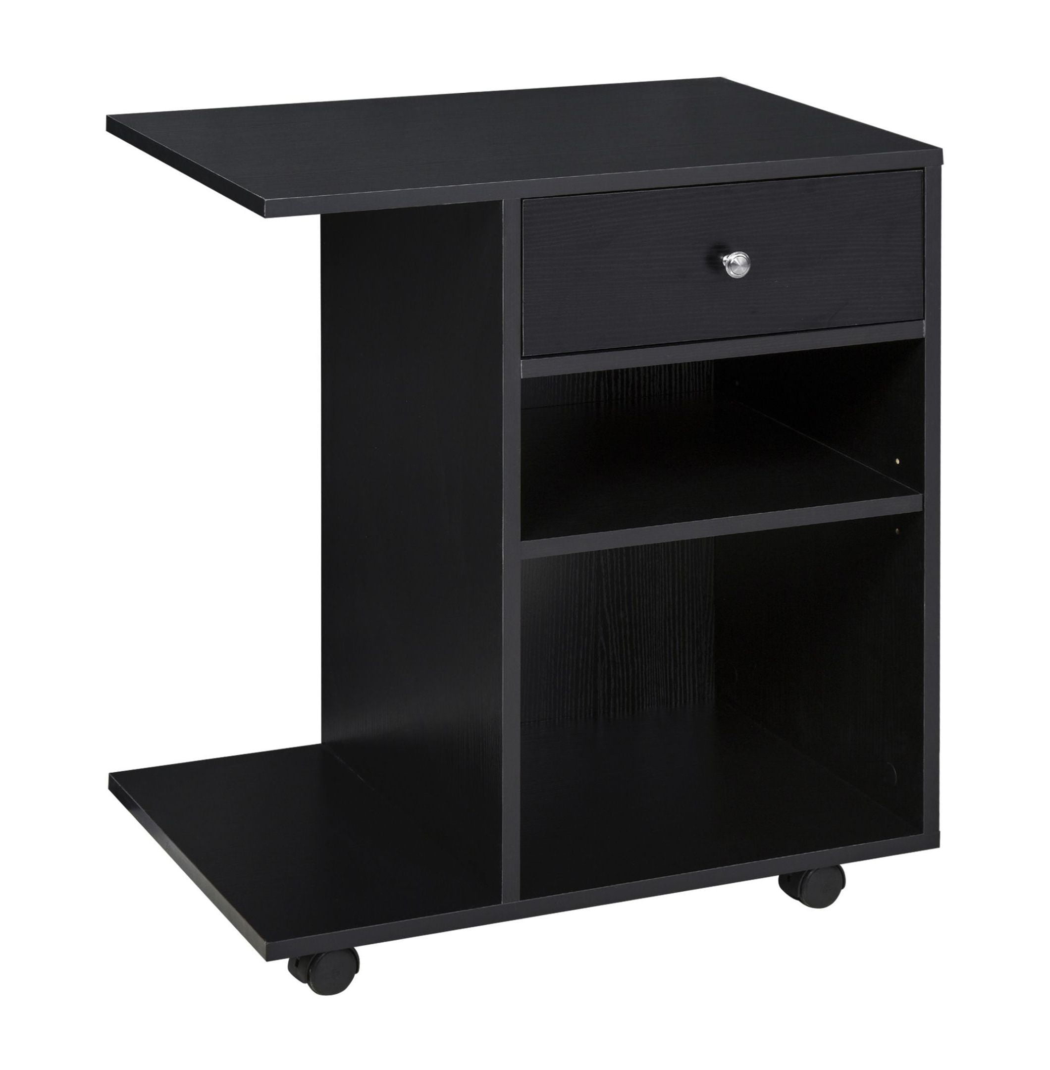 Printer Stand with File Cabinet, Mobile Printer Table with Wheels ...