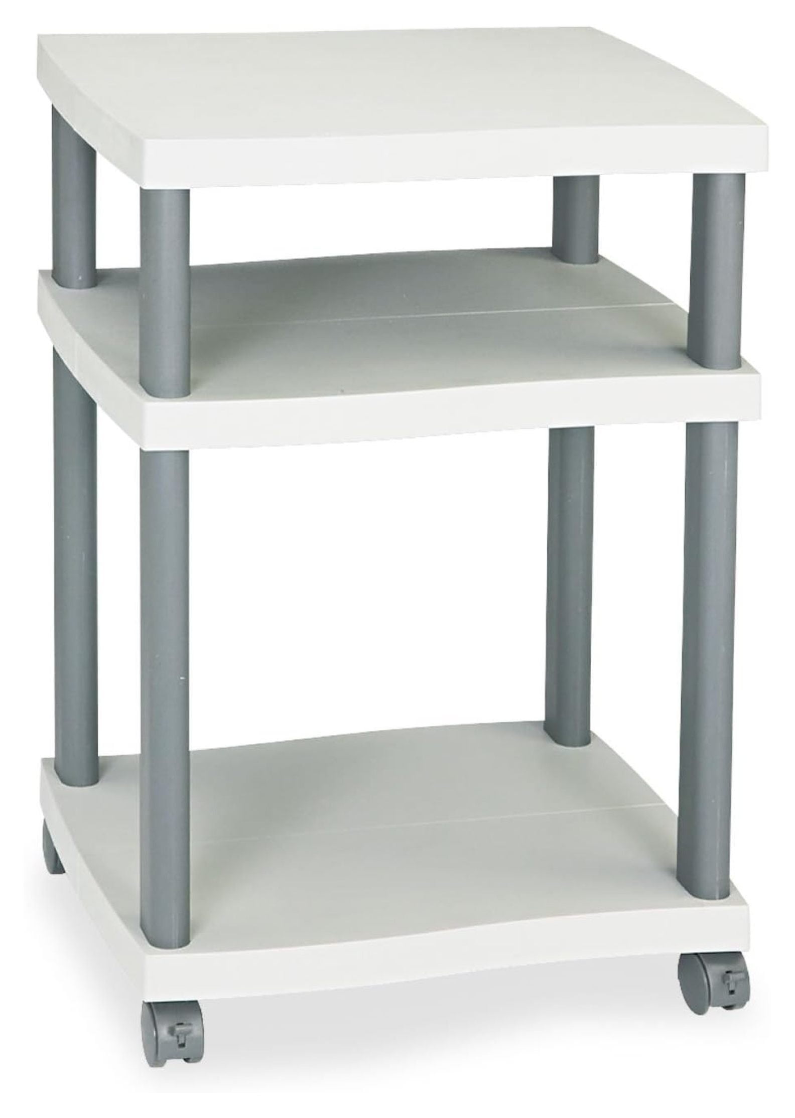 Printer Stand with Shelves - Desk Side Printer Machine Stand - Light ...