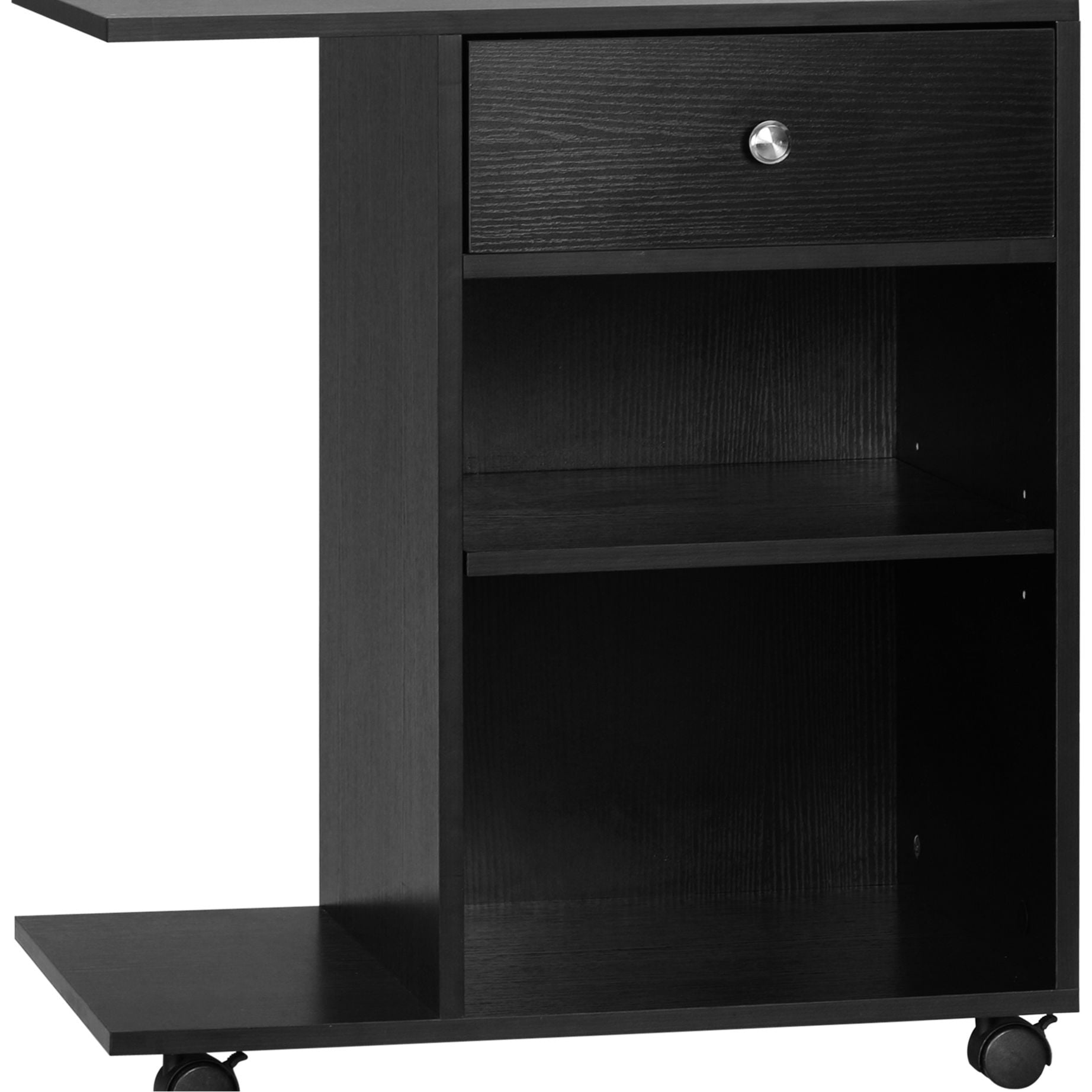 Printer Table with Adjustable Shelf / Multiple Storage and Compact Size ...