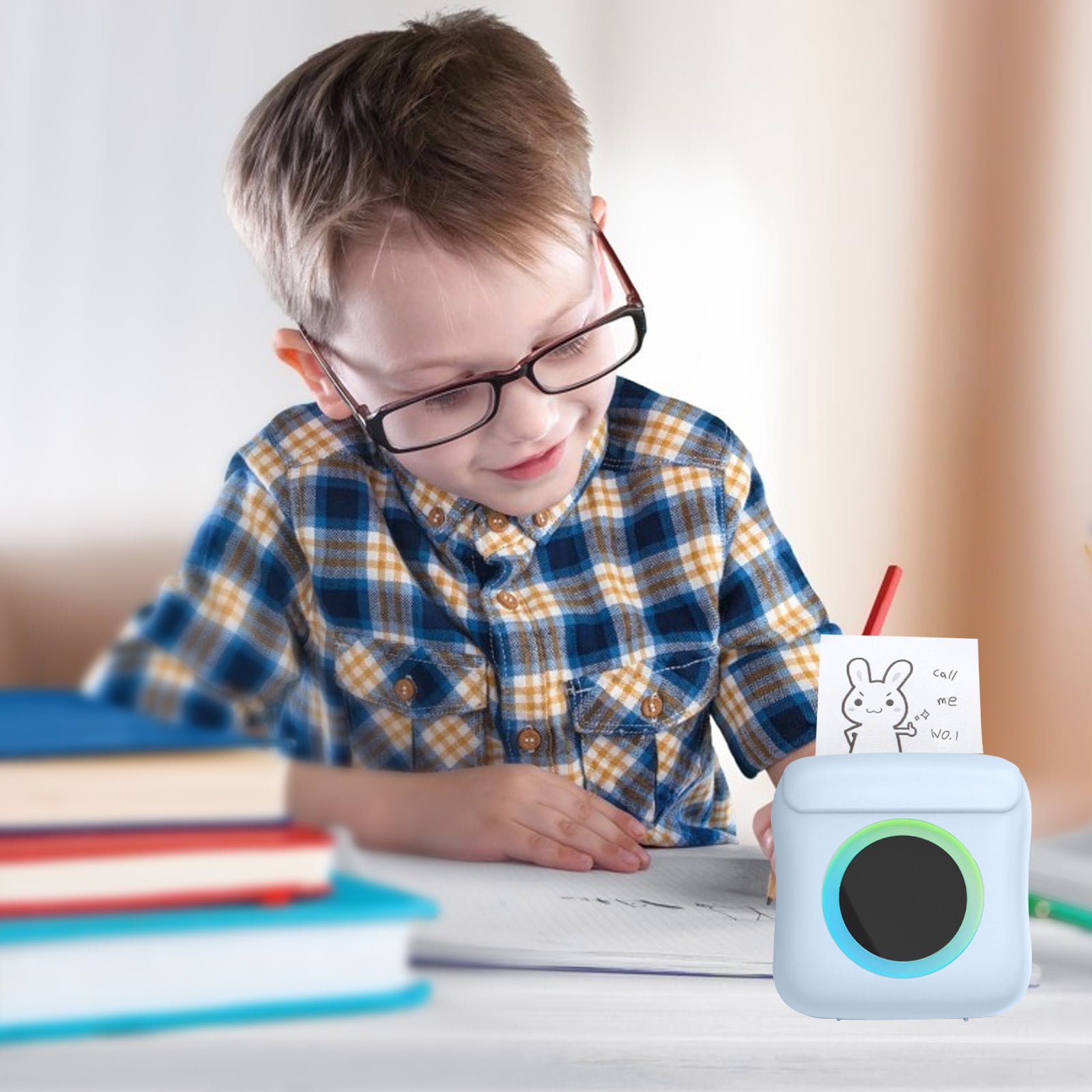 Printers Seven Color Atmospheres Breathing Light Label Photo Bluetooth ...