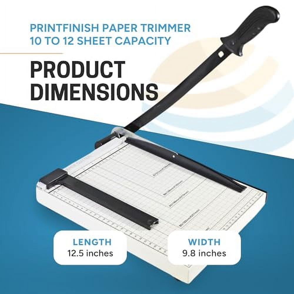 Printfinish Guillotine Paper Cutter - 12" Heavy Duty Paper Cutter with ...