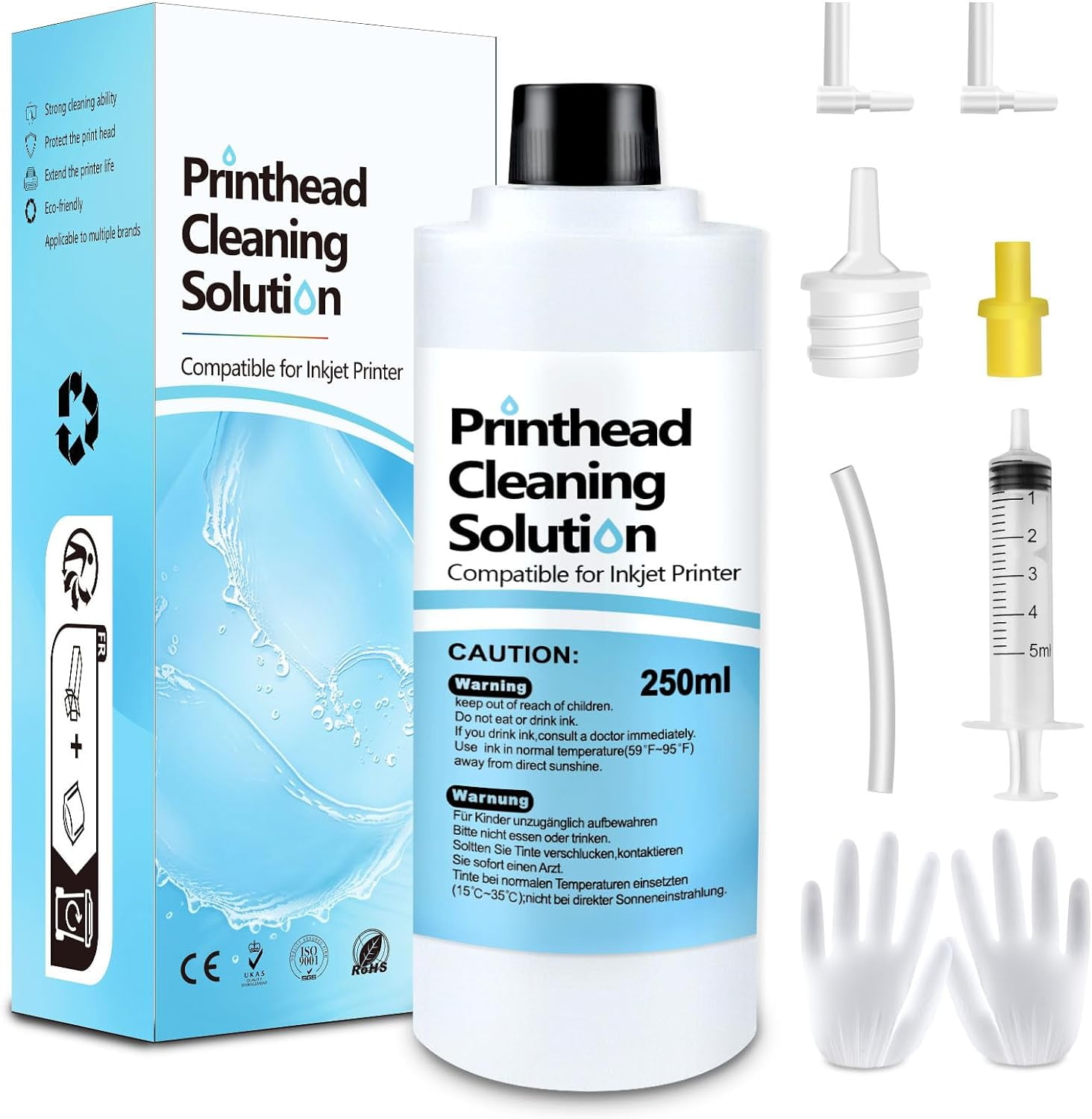 Printhead Cleaning Kit Inkjet Printer 250mL, Printer Cleaning Kit for ...