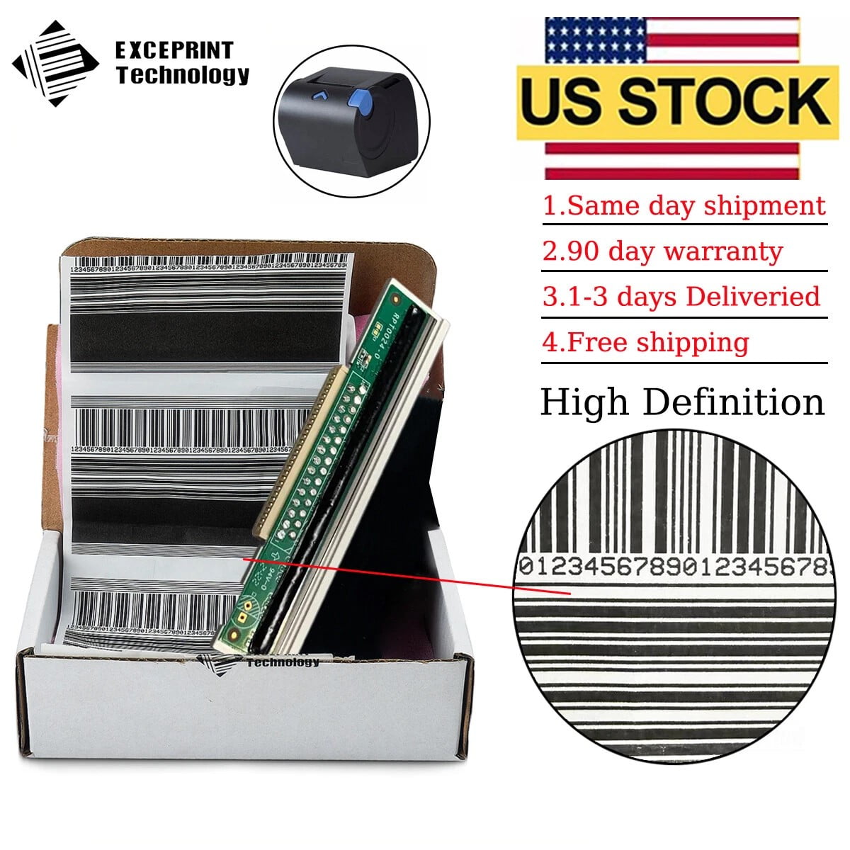 Printhead For IBM / TOSHIBA 6145-1TN POS Printer 203dpi 3AC00575000 USA ...