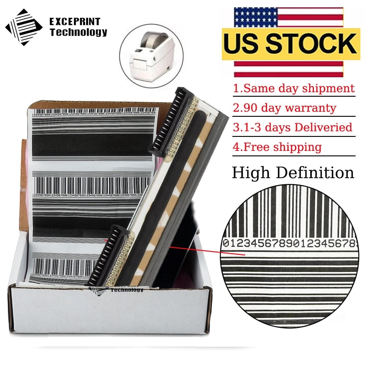 Printhead for Zebra TLP2824 TLP2824 Label Printer 203dpi G105910-102 ...