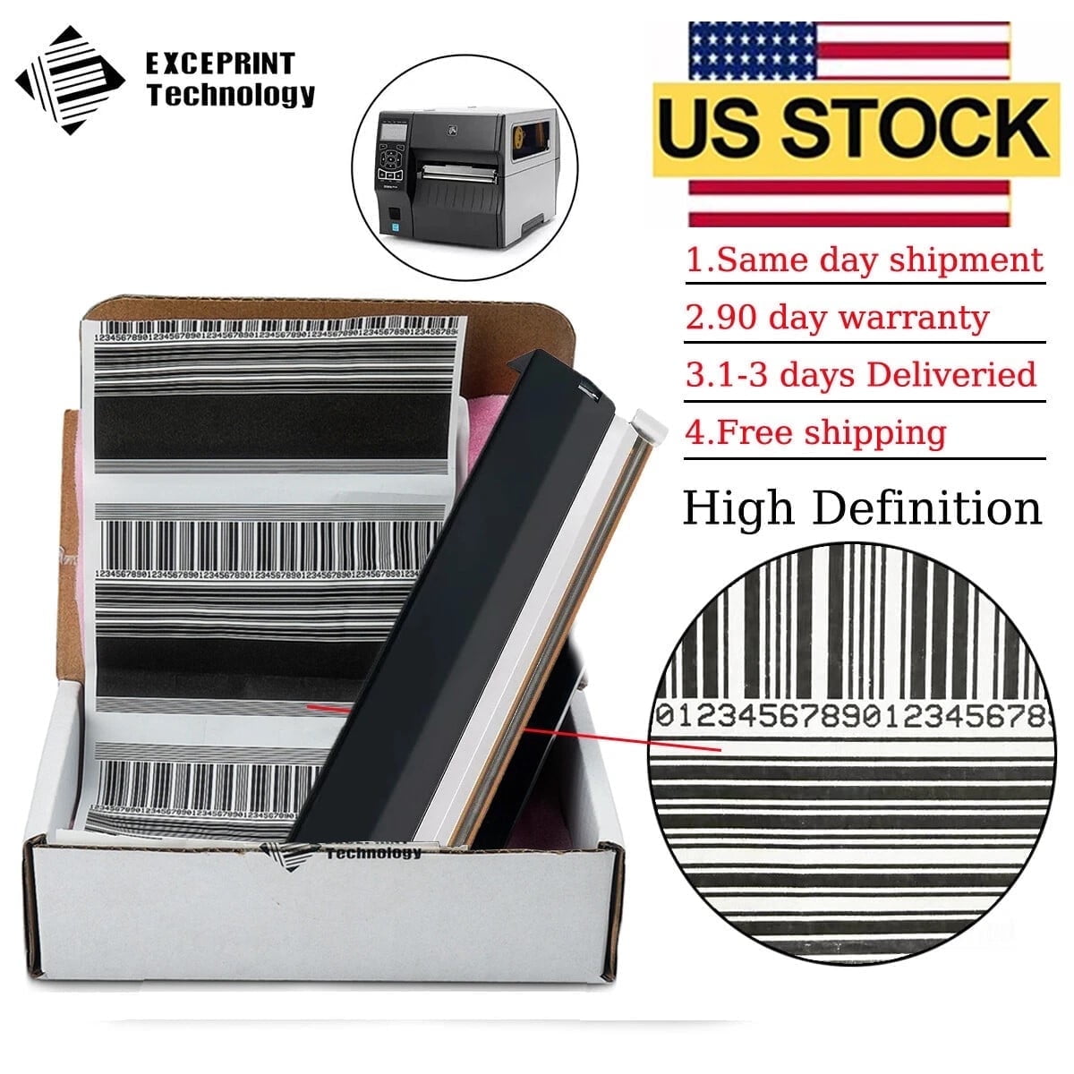 Printhead for Zebra ZT420 ZT421 Thermal Label Printer 203dpi P/N ...
